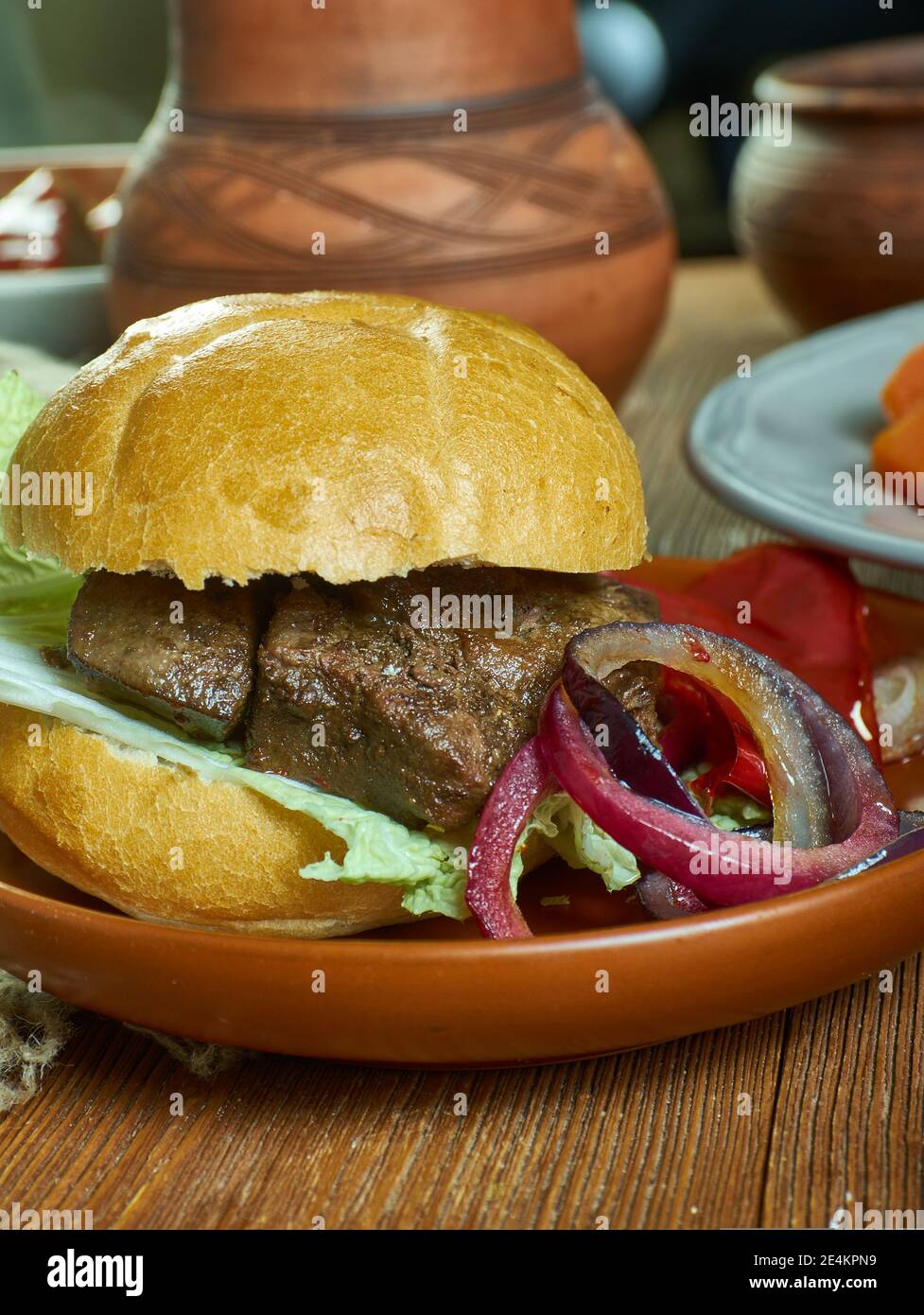 Ciganska pecienka - Slovakia boneless pork meat with a meat mallet ...