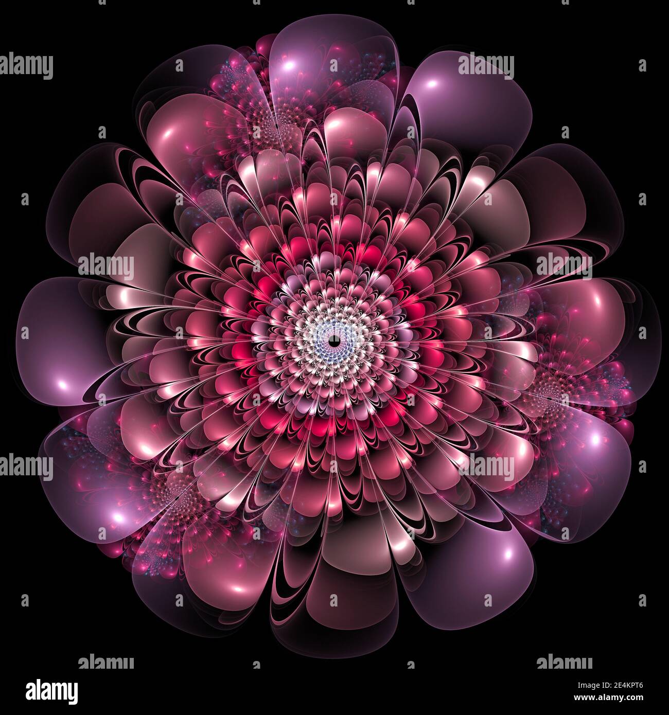 Flame Fractal - Flower Design Stock Photo - Alamy