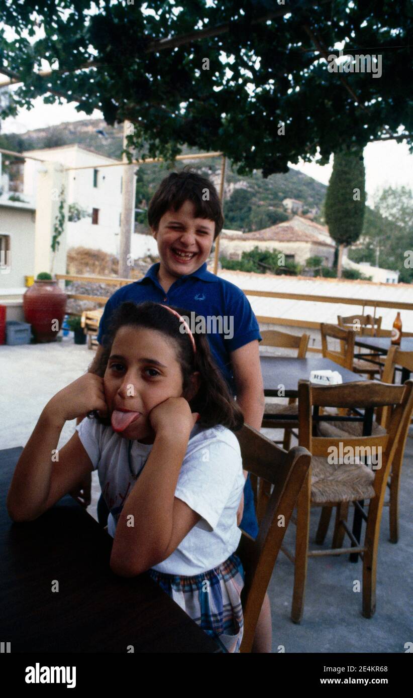 Pulling faces boy girl hi-res stock photography and images - Alamy