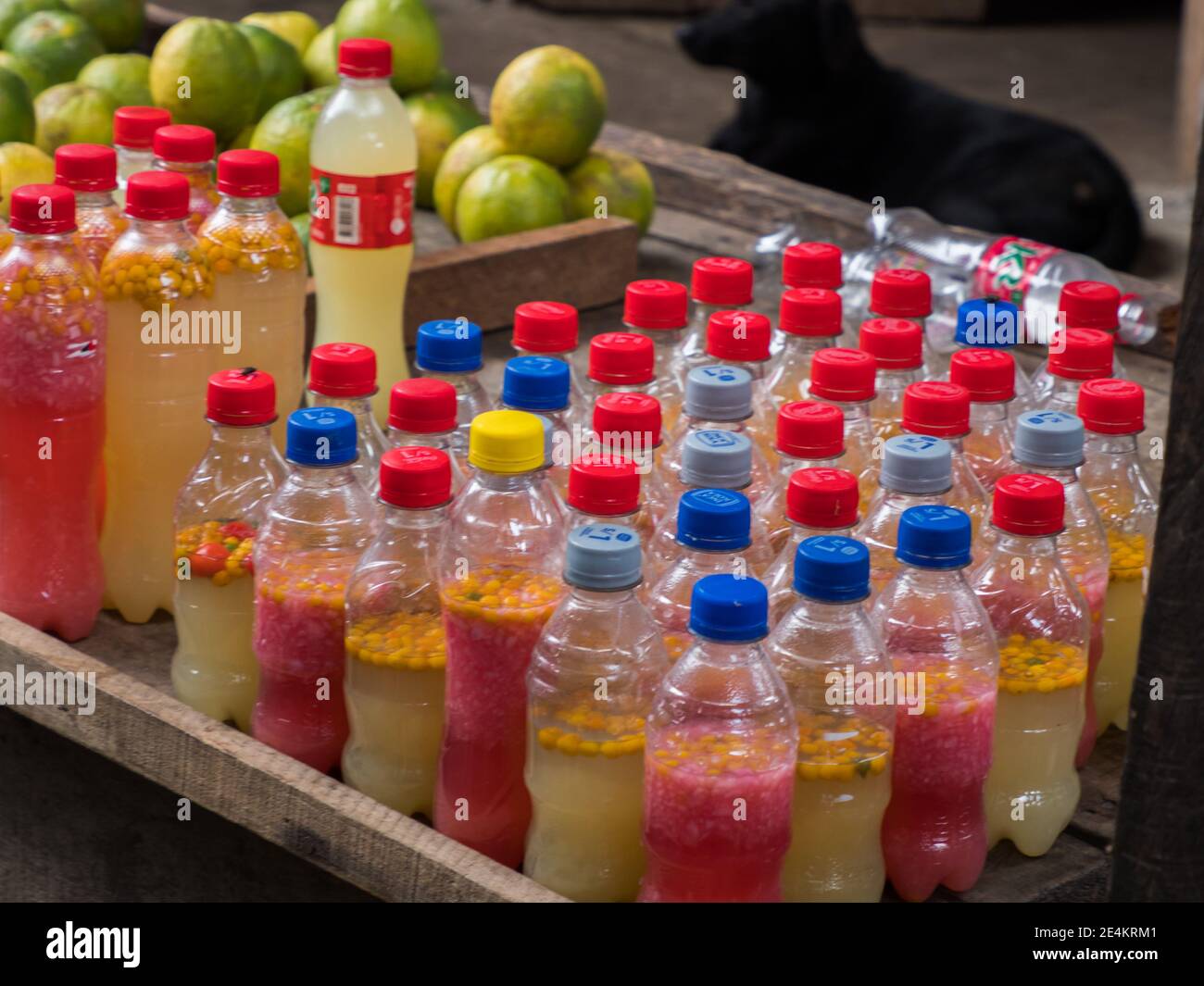 Iquitos, Peru - December 10, 2019: Different types of hot spices in ...