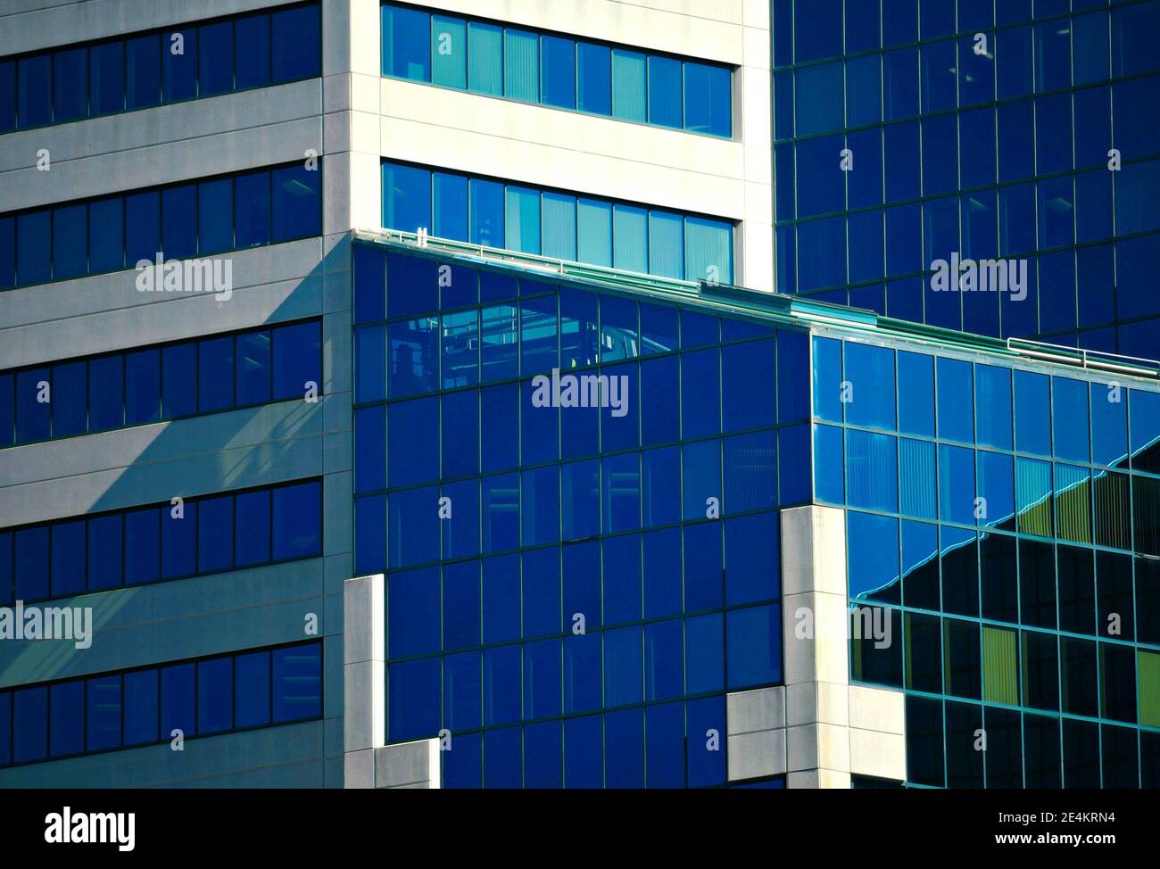 Modern design corporate offices high-rise building with a glass facade ...