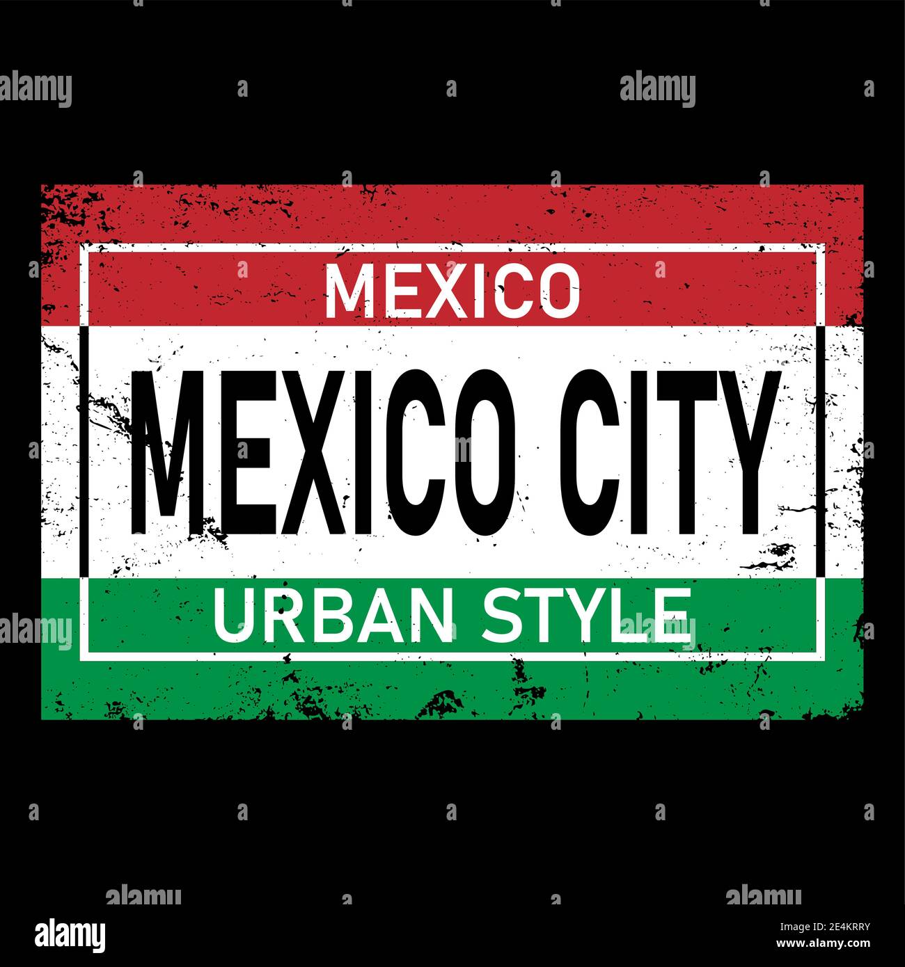 Mexico city t-shirt and apparel design with grunge effect. Vector print ...