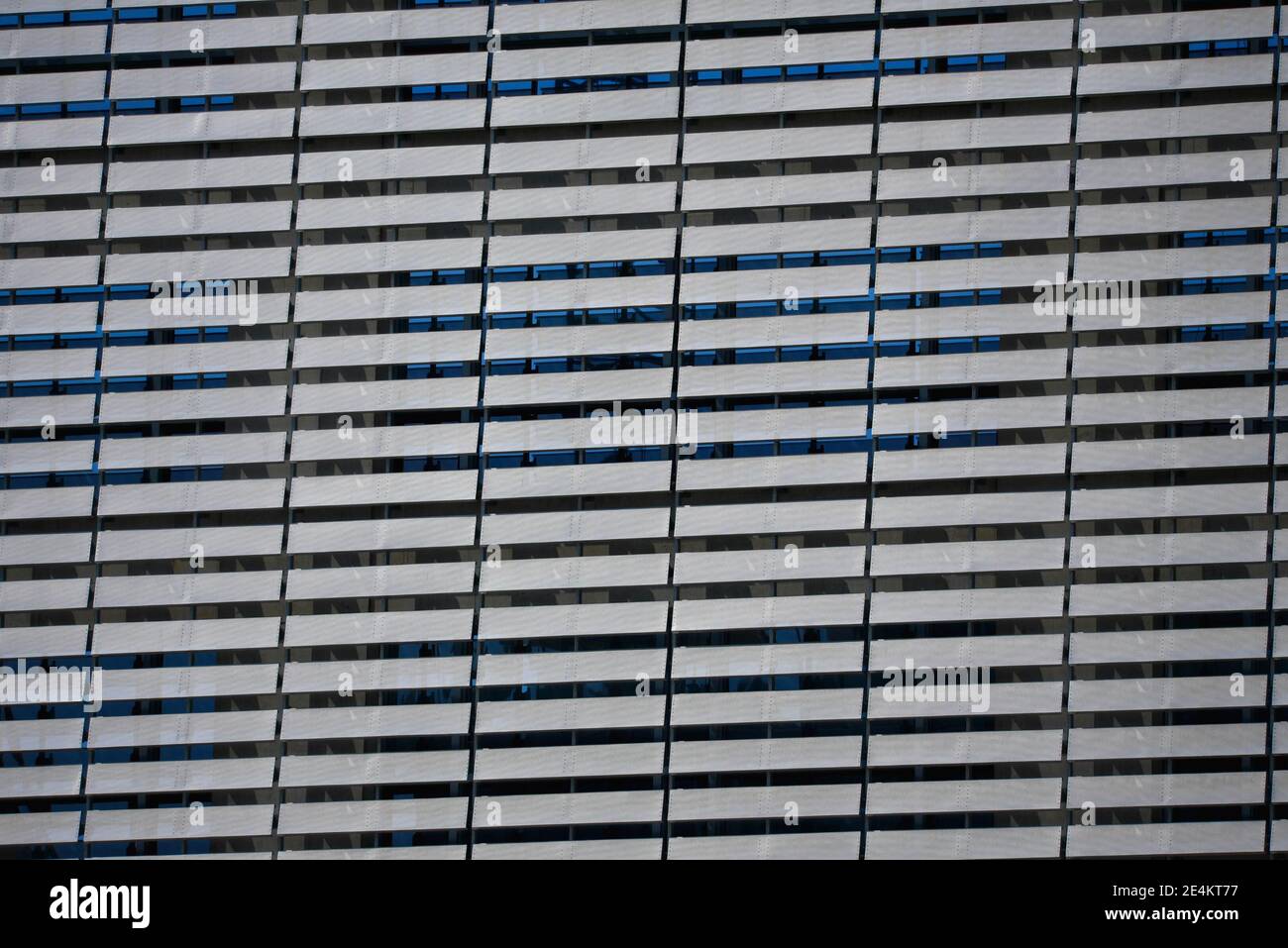 Facade view of a public building covered with Architectural corrugated ...