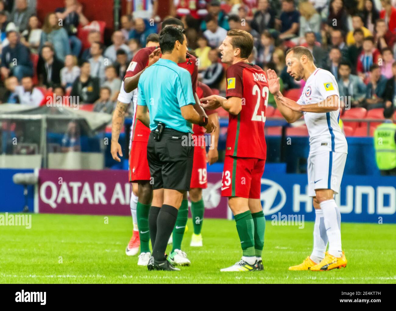 Kazan, Russia – June 28, 2017. Iranian referee Alireza Faghani and ...