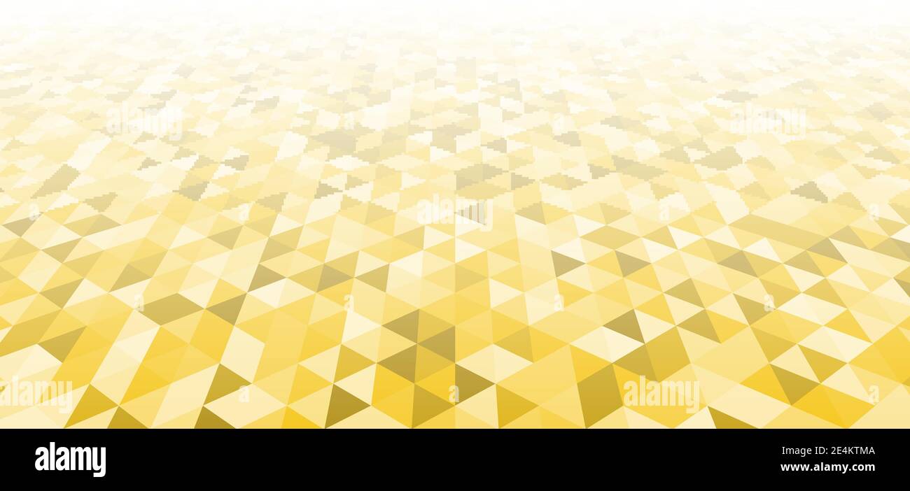 Abstract modern geometric yellow triangles pattern perspective ...