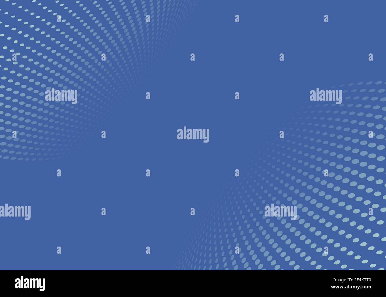 Abstract blue halftone dots pattern distortion perspective background ...