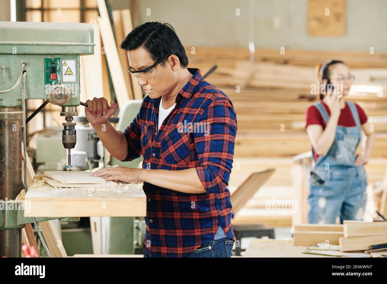 Holes in wood furniture hi-res stock photography and images - Alamy