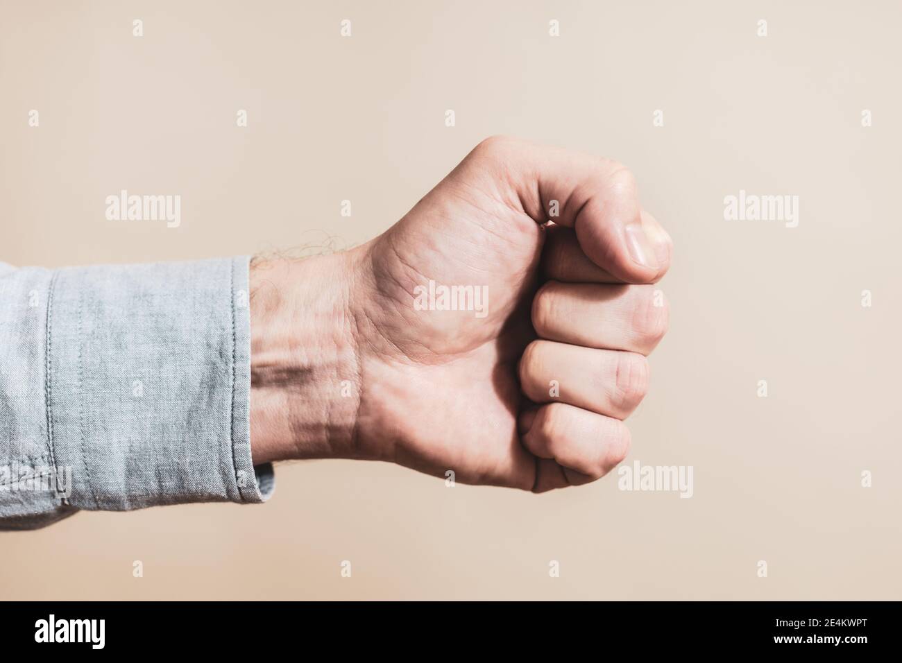 Close up image of male fist Stock Photo - Alamy
