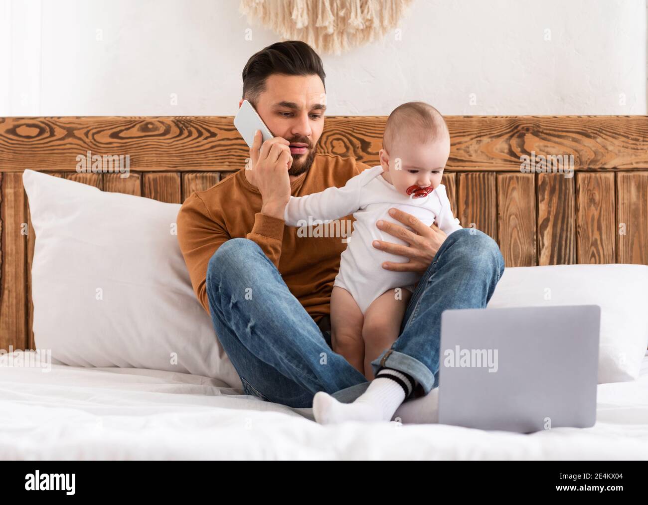 Father son caring talking hi-res stock photography and images - Alamy