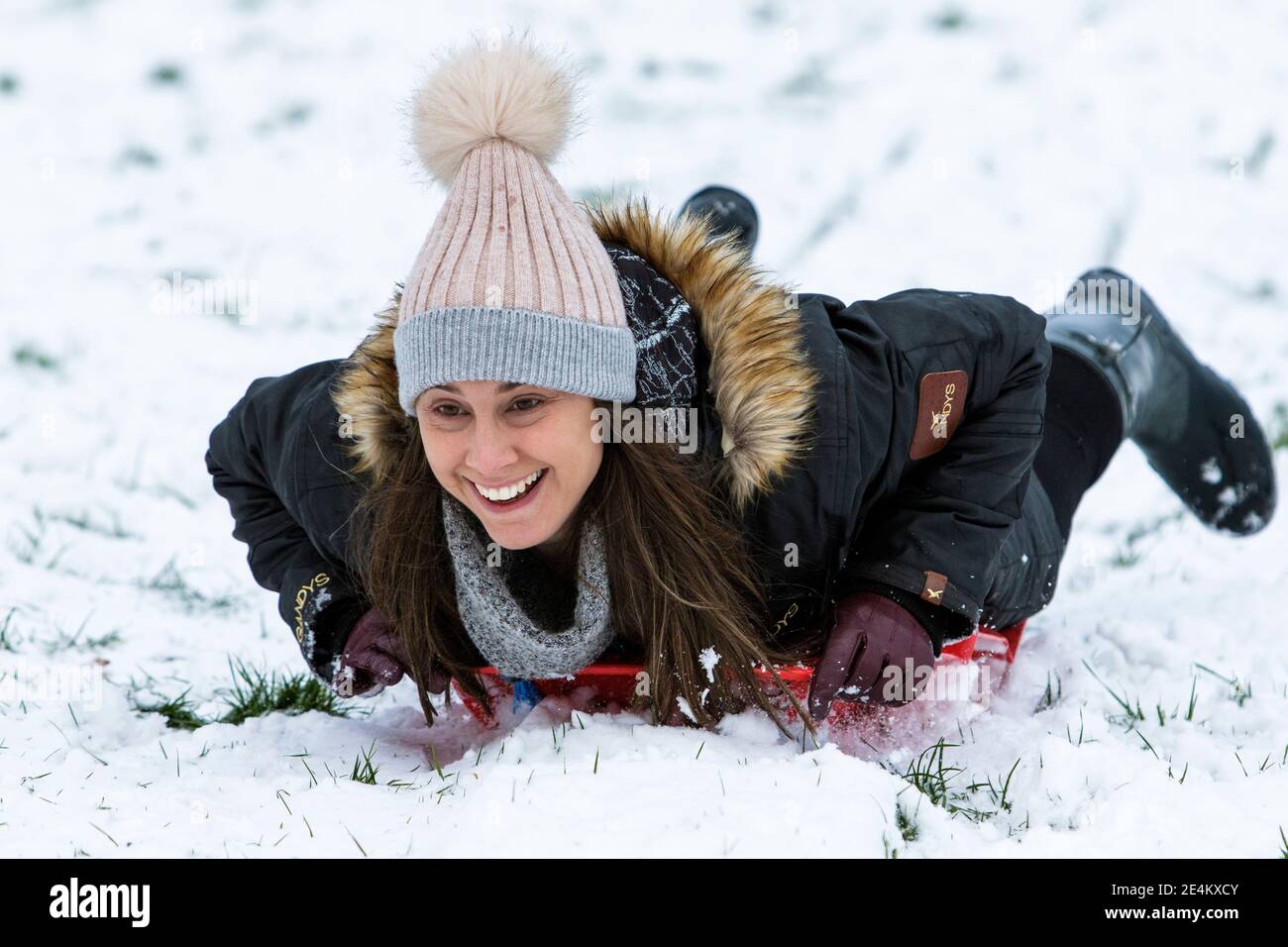 Chippenham, Wiltshire, UK. 24th January, 2021. As Chippenham residents ...