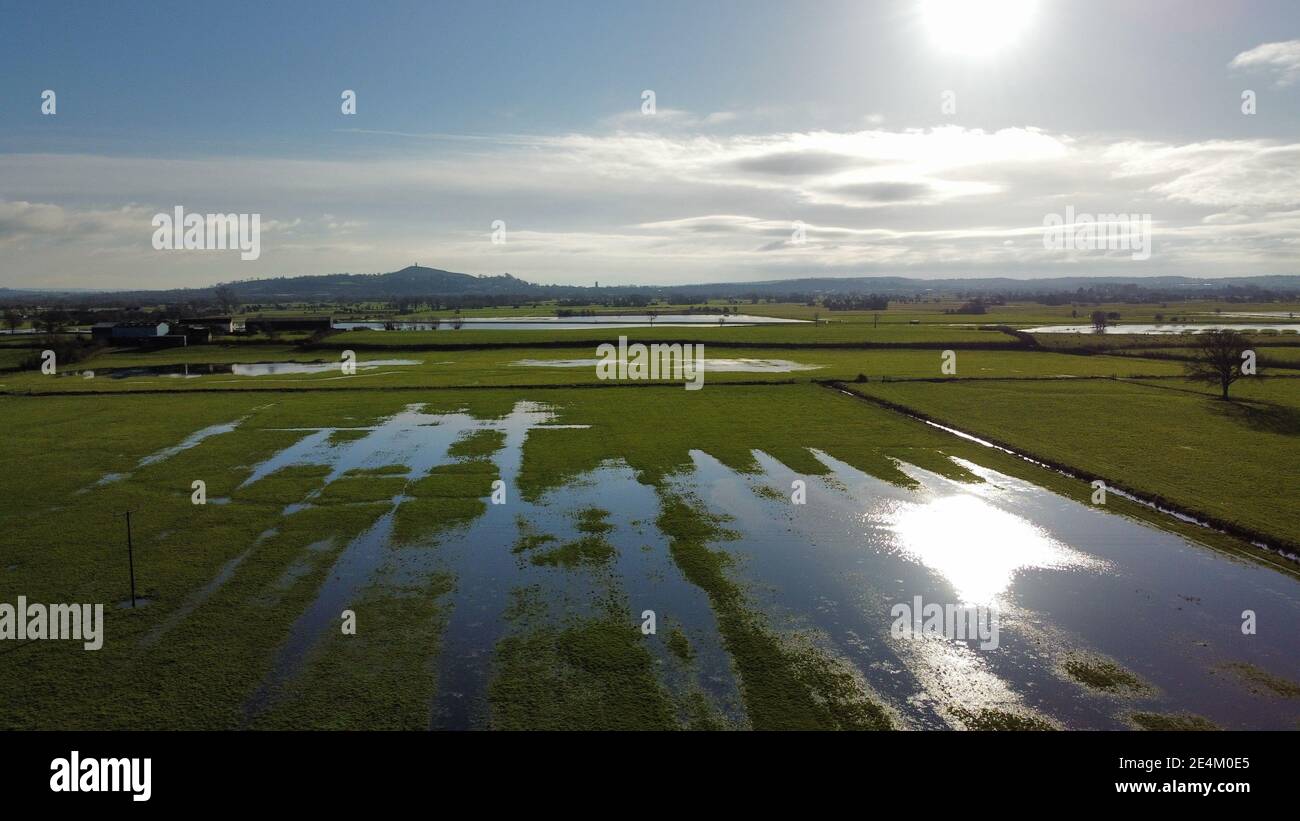 Somerset levels aerial hi-res stock photography and images - Alamy
