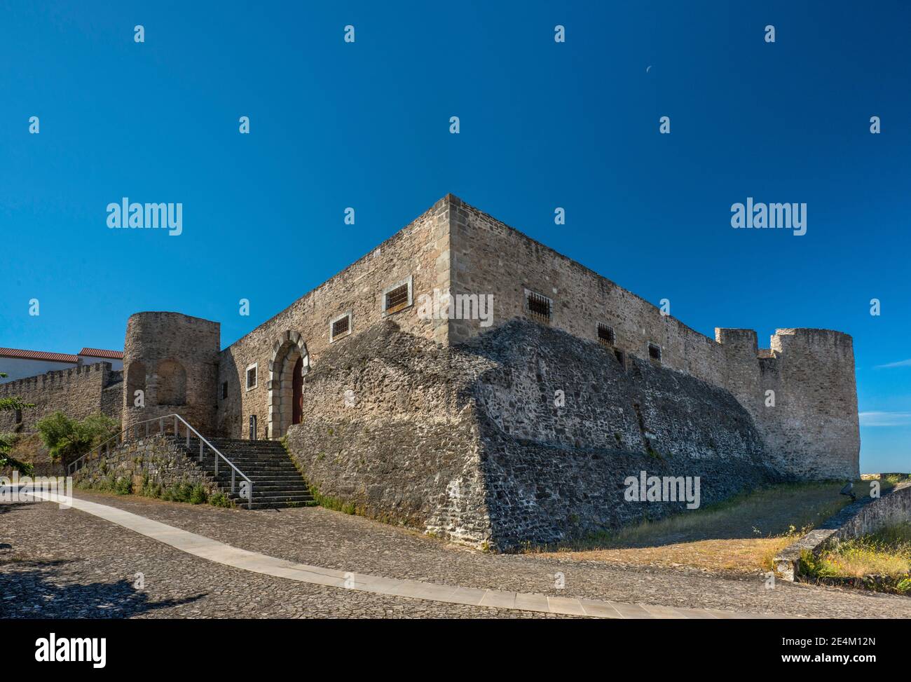 Fortaleza de Abrantes, 14th century castle at hilltop over town of ...