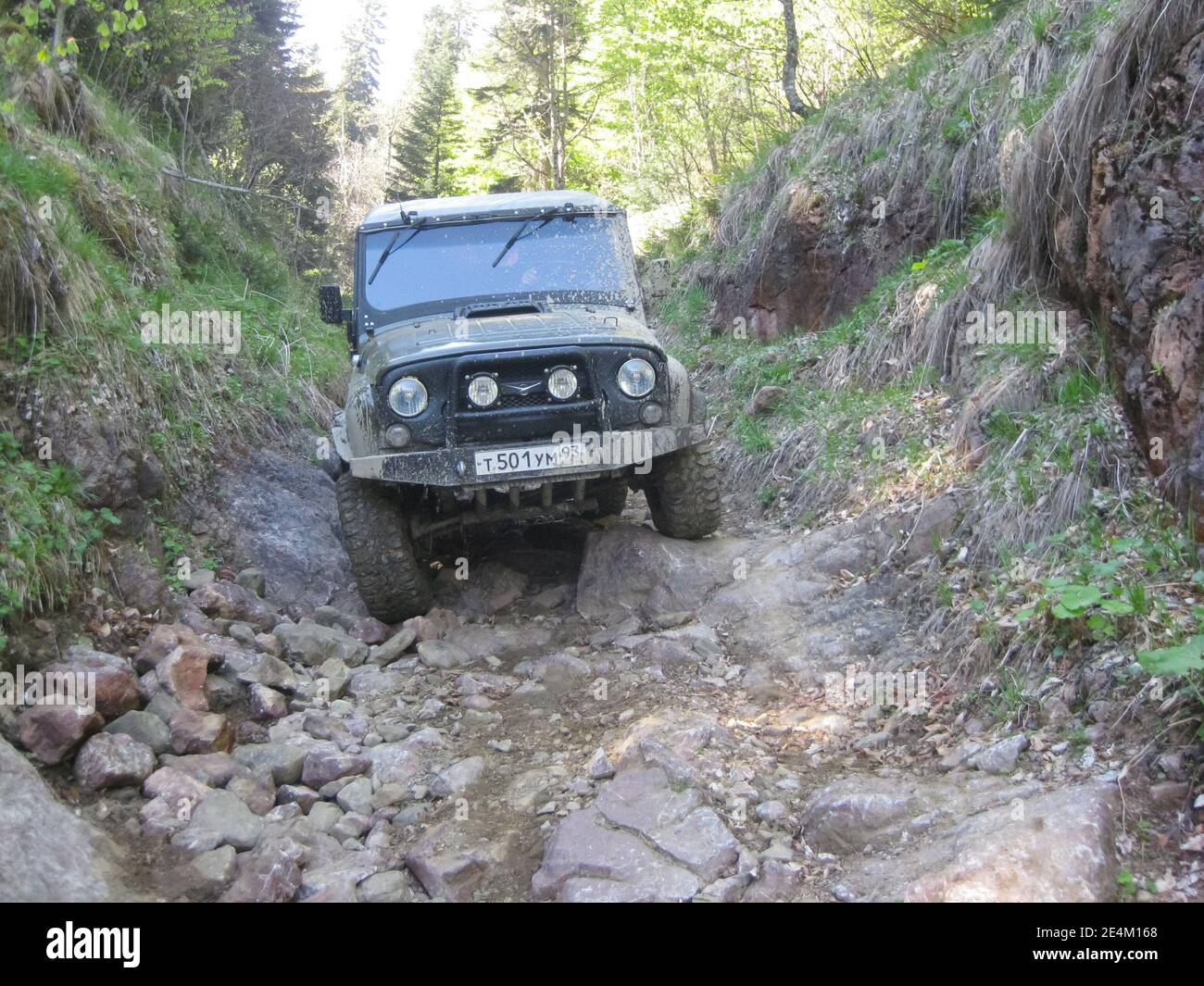 Moscow, Russia - June 23, 2019: It's a very dirty car. The SUV is ...