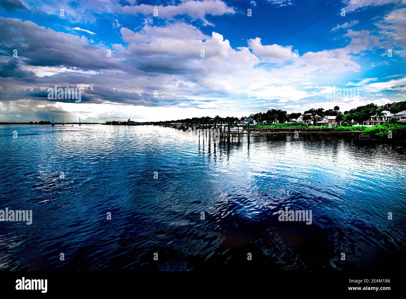 Indian River landscape from New Smyrna Beach, Florida Stock Photo - Alamy