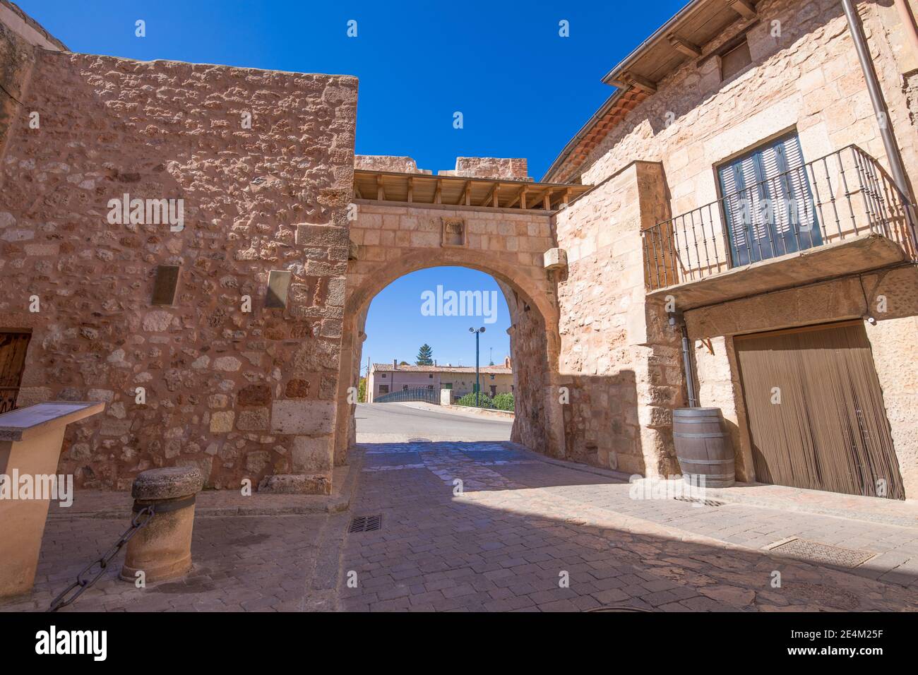 medieval arch in public street, ancient gate and main access to old ...