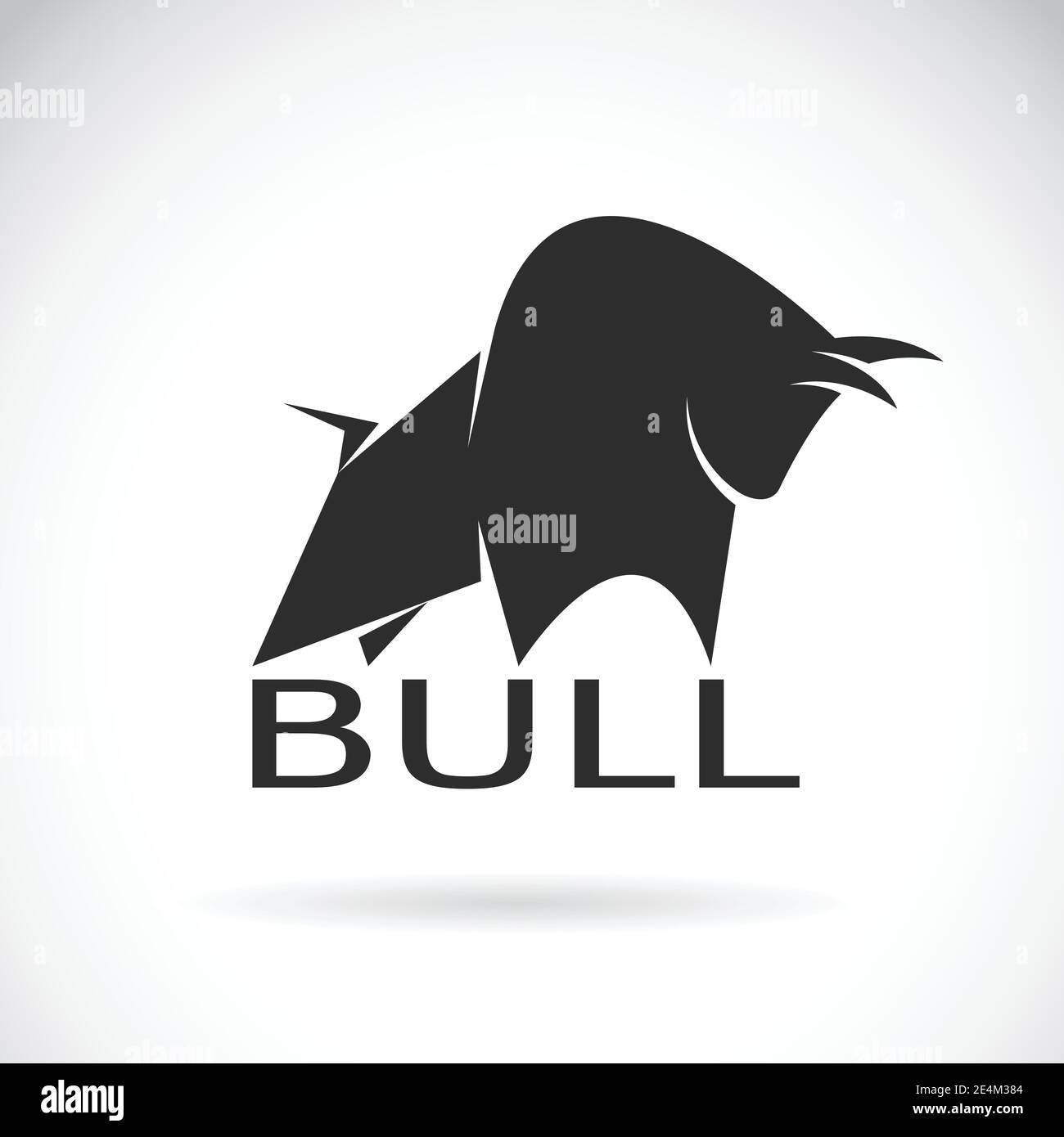 Vector image of a bull design on a white background. Logo, Symbol. Easy ...