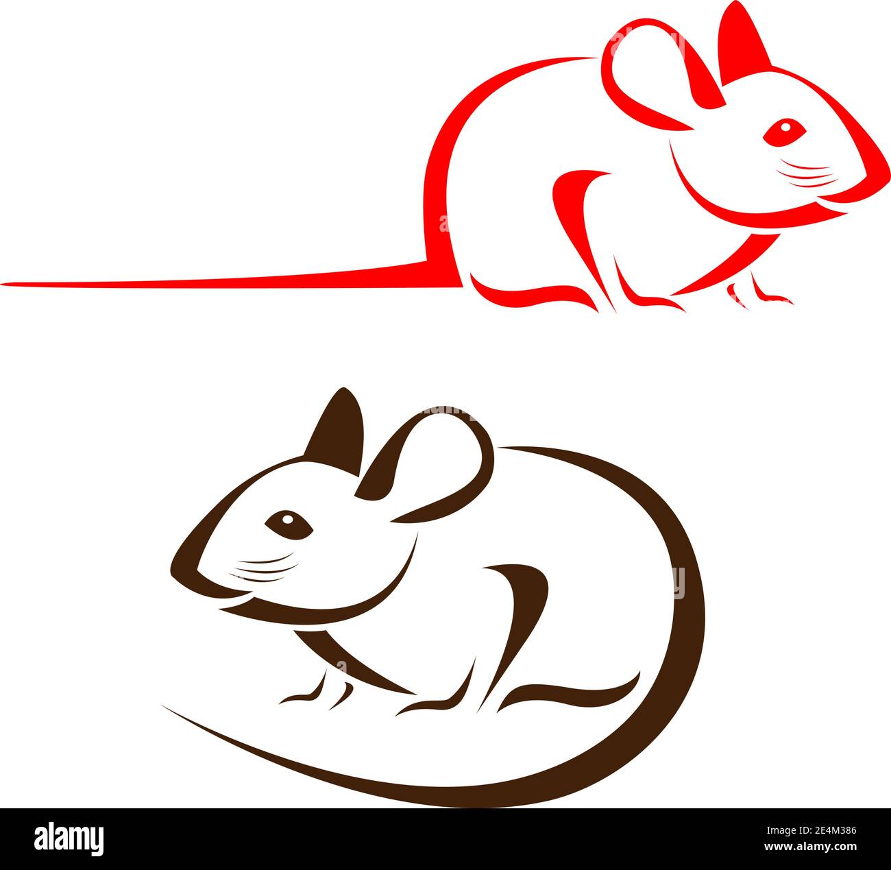 Vector of a rat on a white background. Easy editable layered vector ...