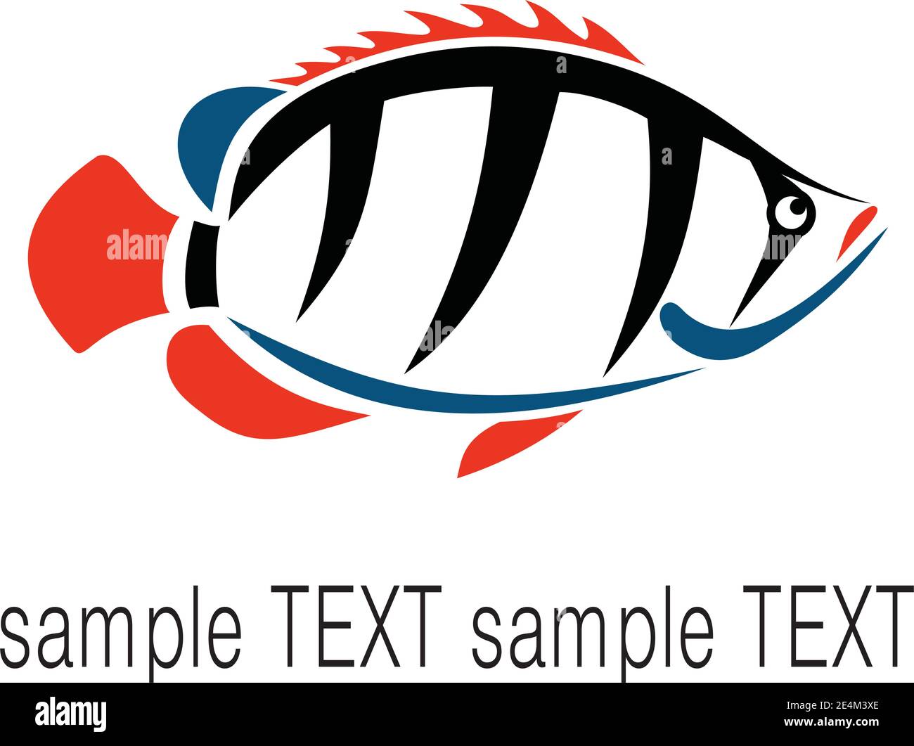 Vector of a fish design on white background. Easy editable layered ...