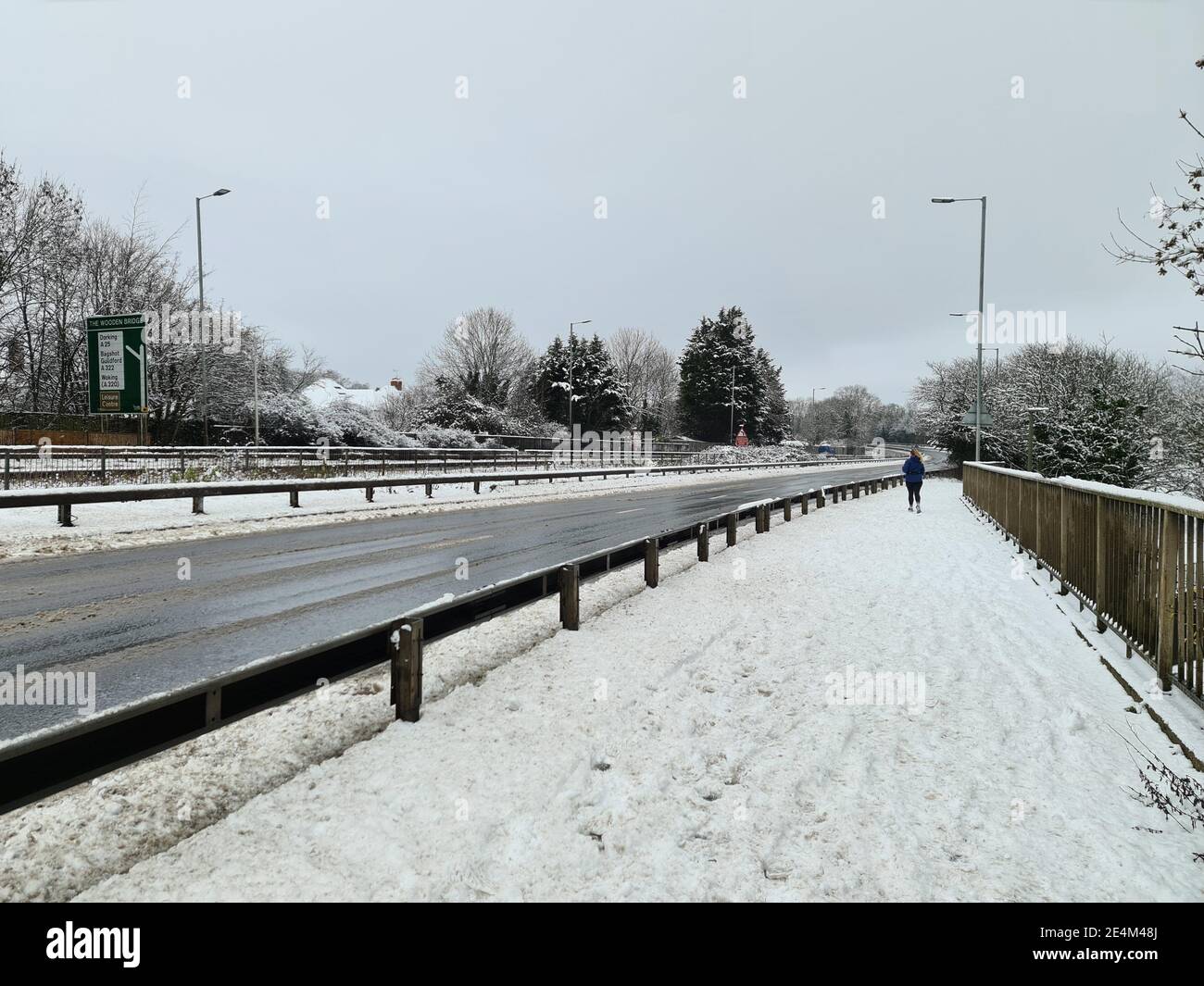 Snowy A3, Guildford Stock Photo - Alamy