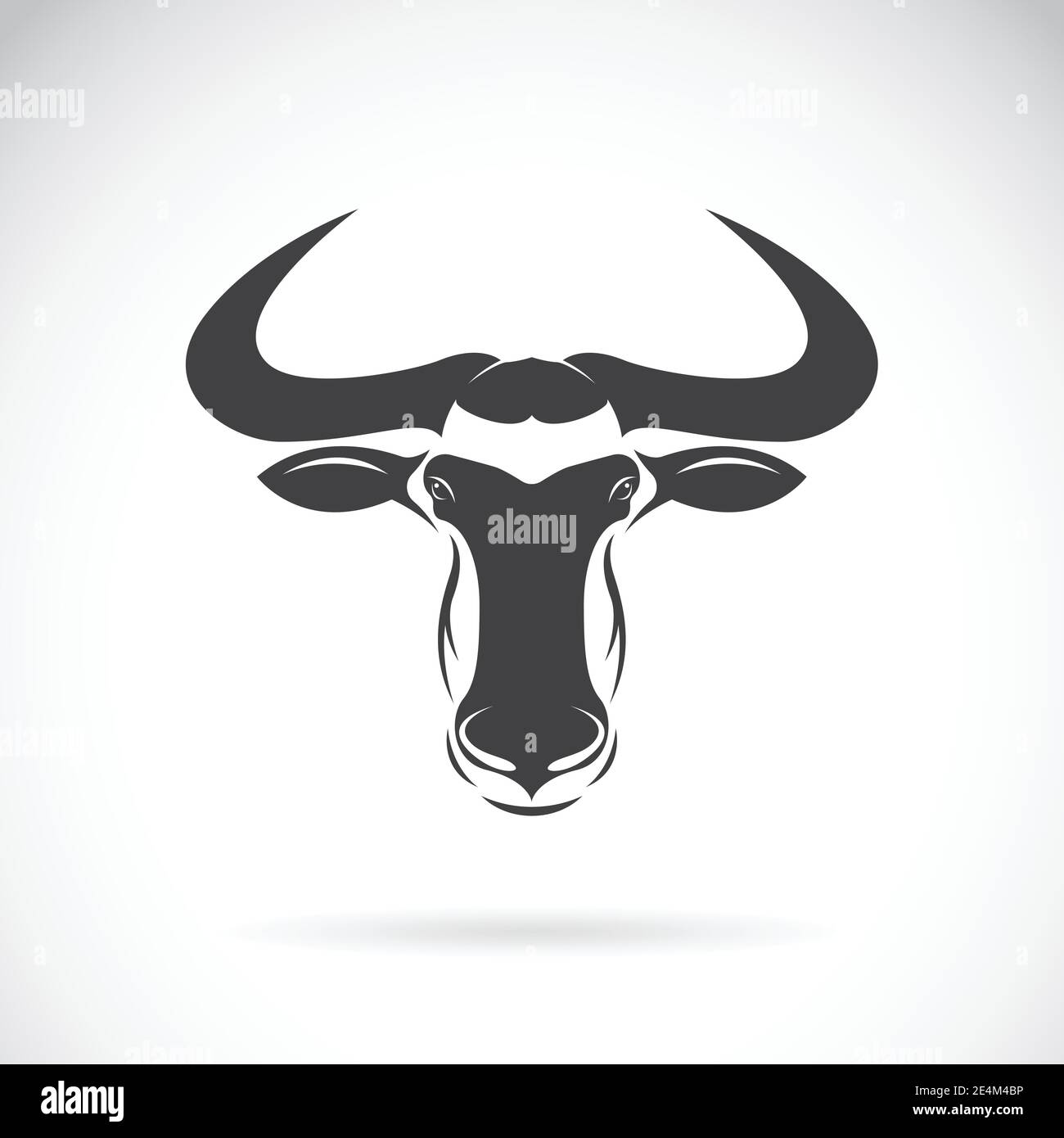 Vector image of an wildebeest head design on white background Stock ...