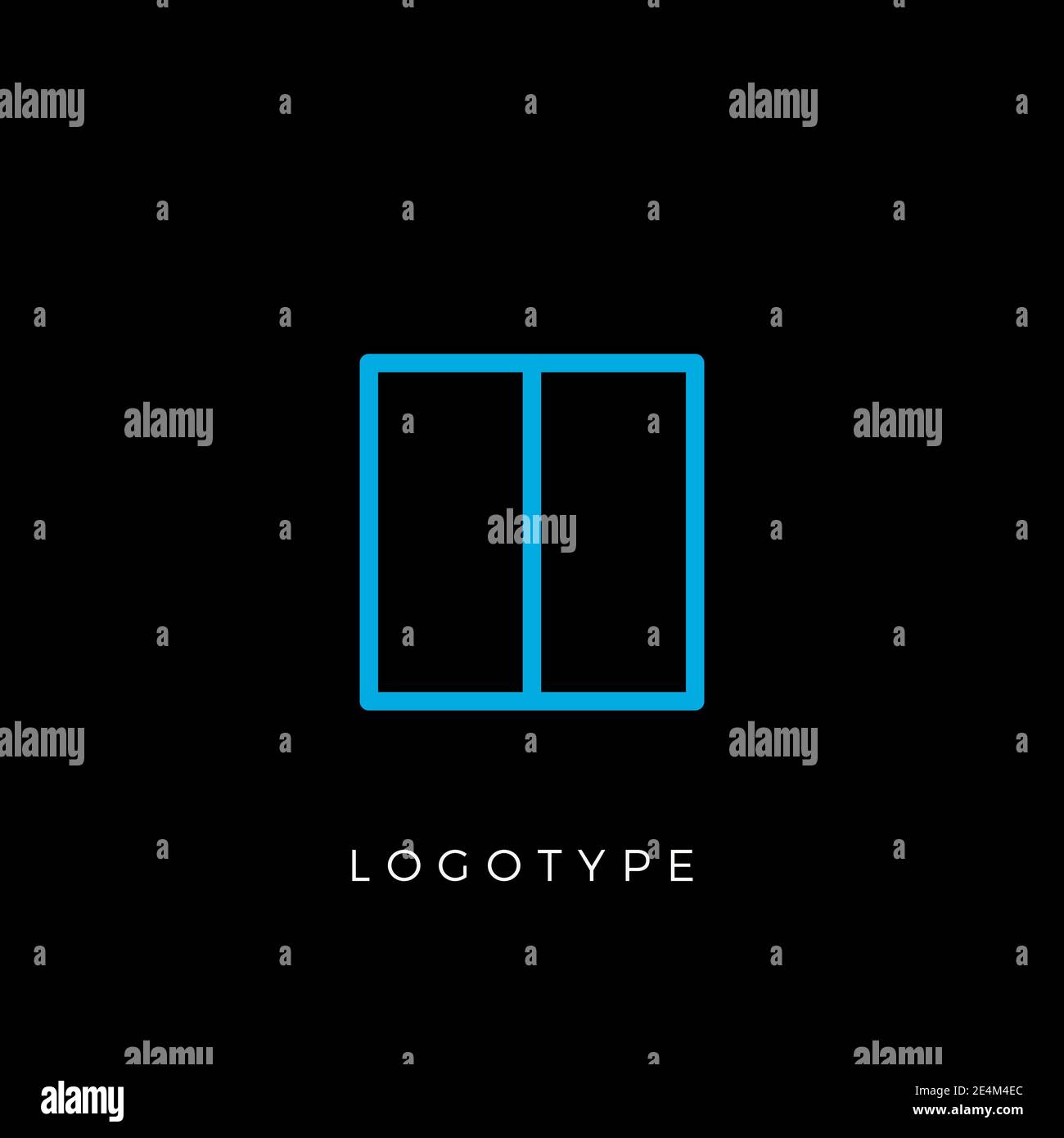 Geometric shape letter H, line monogram, decorative logo concept ...