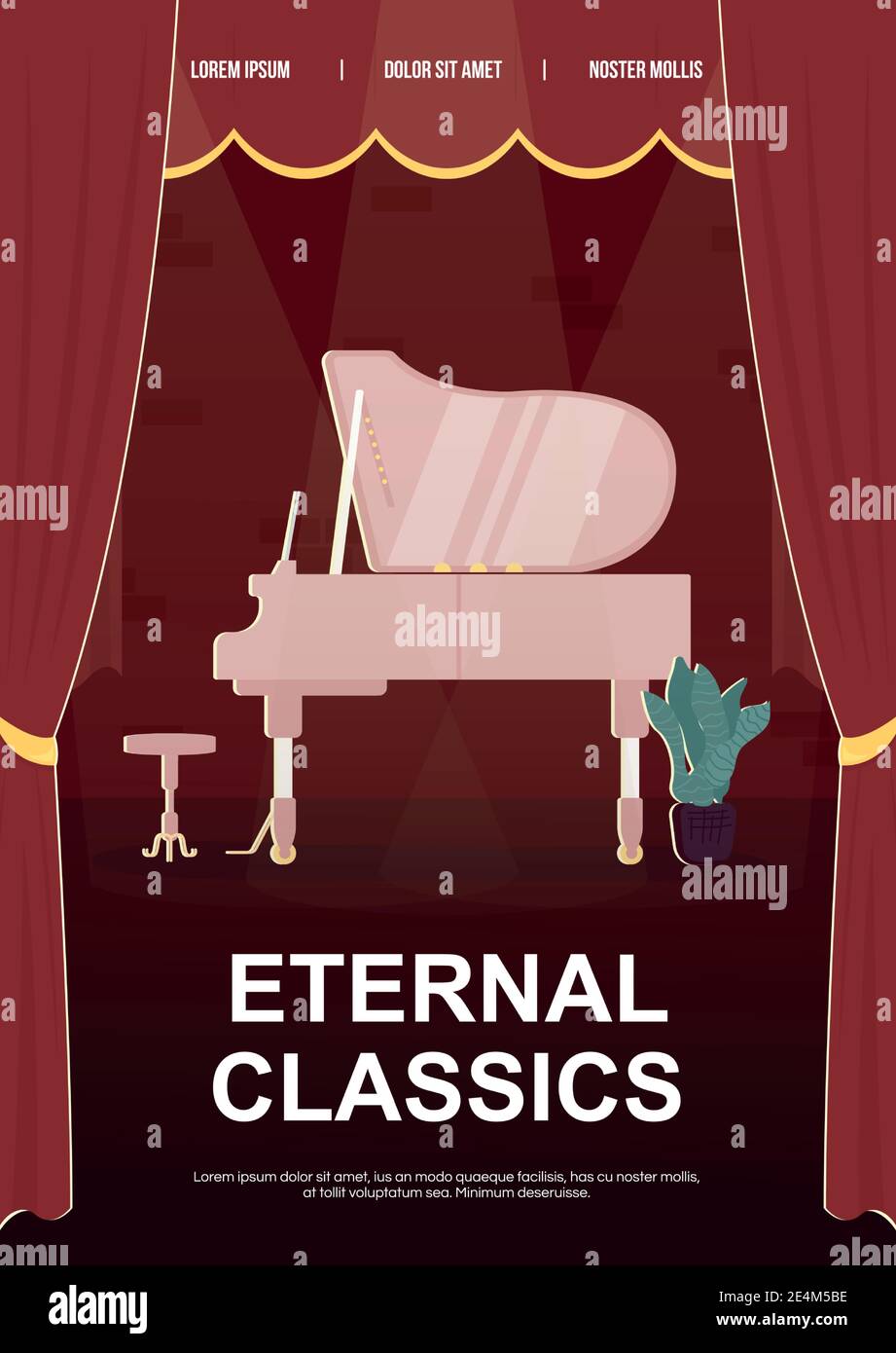 Eternal classics poster flat vector template Stock Vector Image & Art ...
