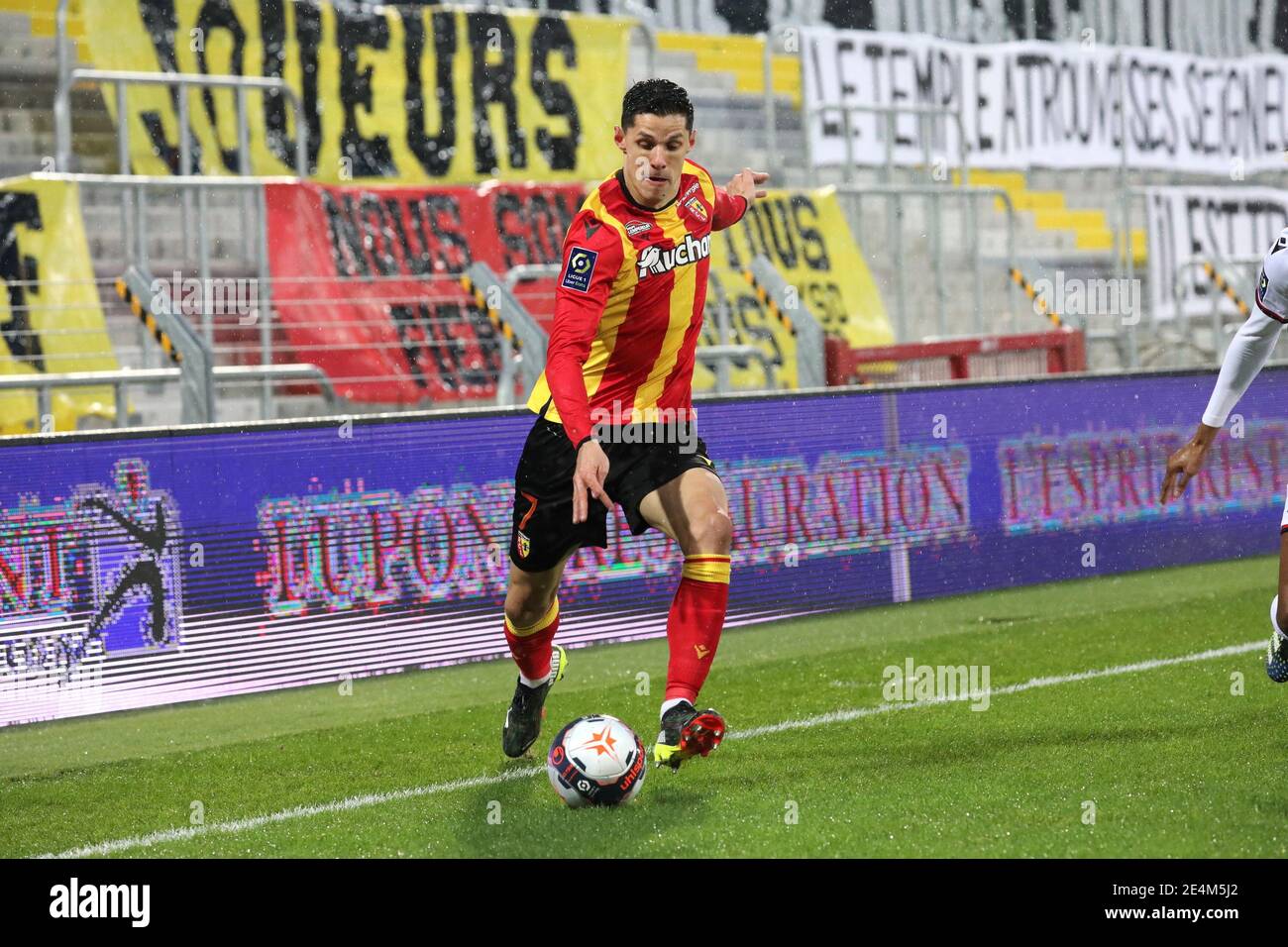 Florian Sotoca 7 Lens during the French championship Ligue 1 football ...