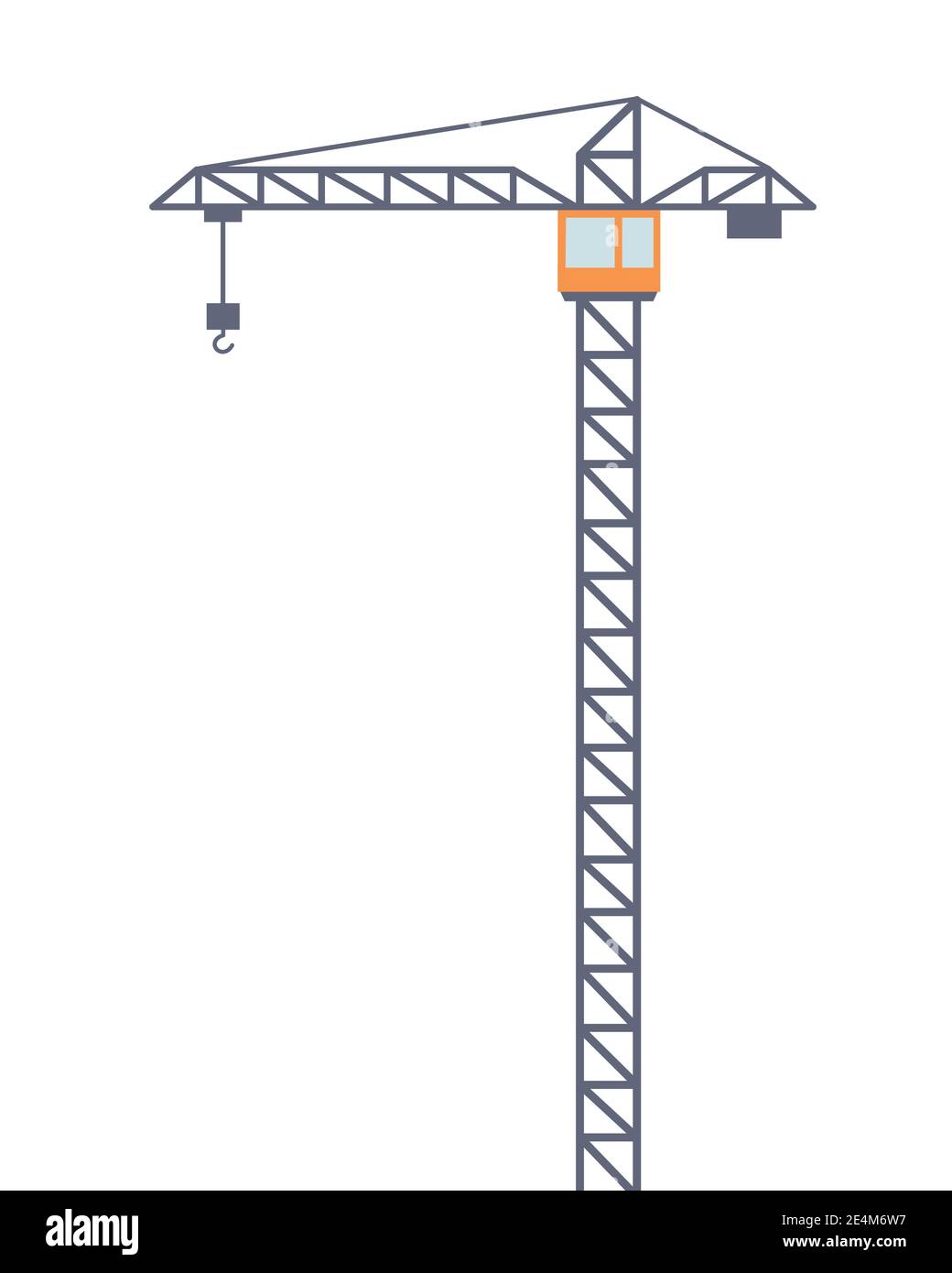 Construction Crane Vector Construction Crane On A Site Against Royalty
