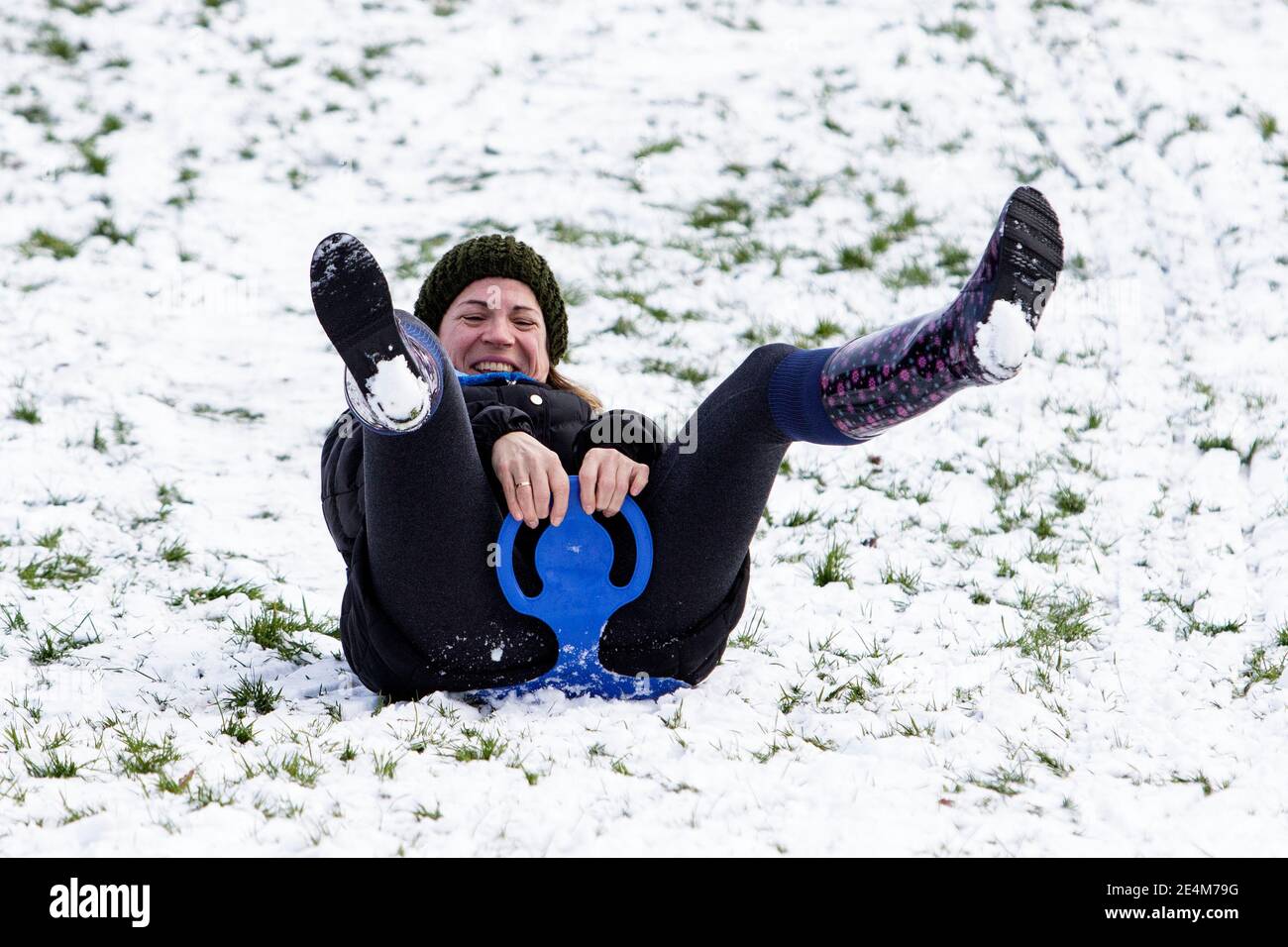 Chippenham, Wiltshire, UK. 24th January, 2021. As Chippenham residents ...