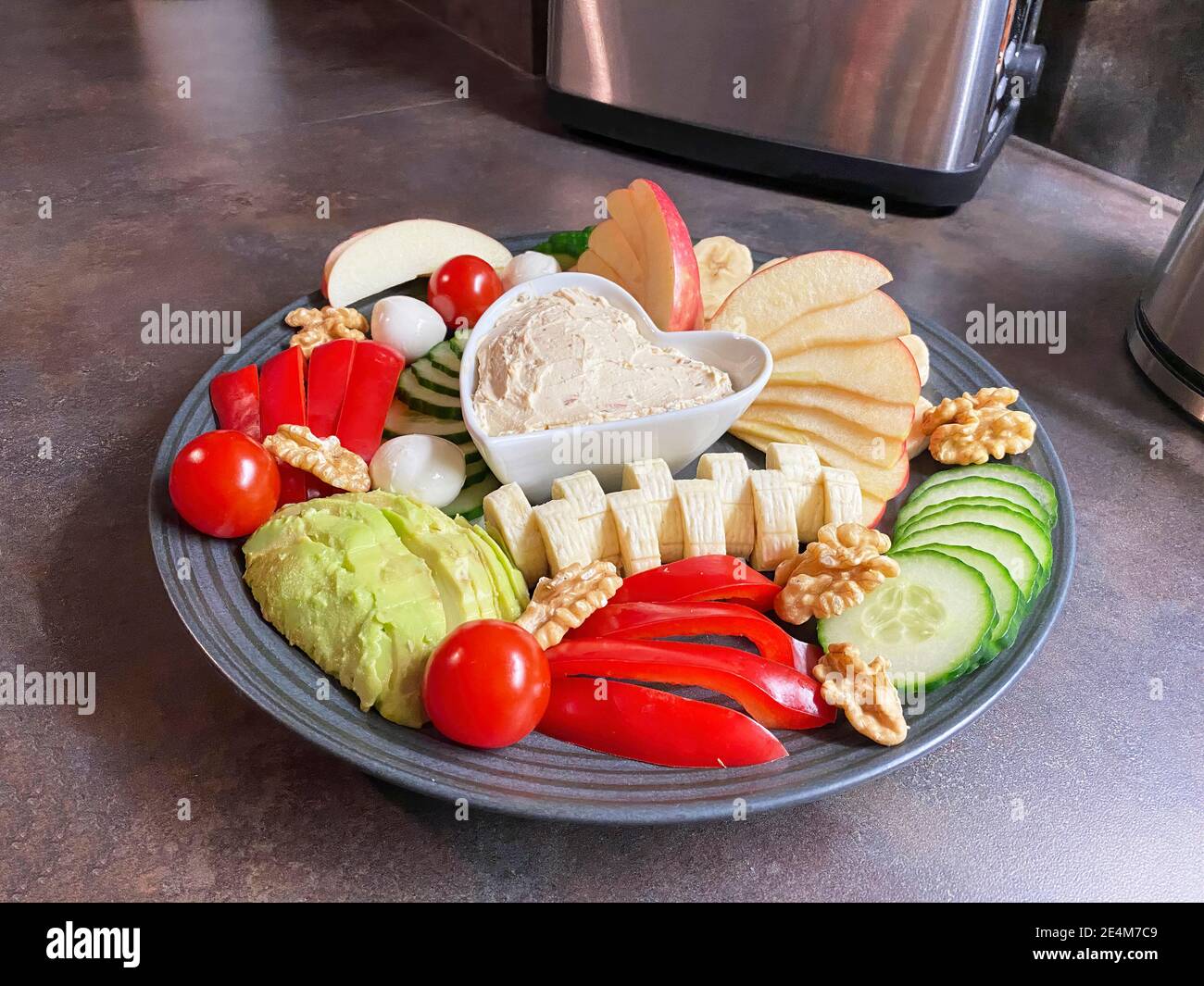 Photography from assorted colorful bread toppings and vegetables, which ...