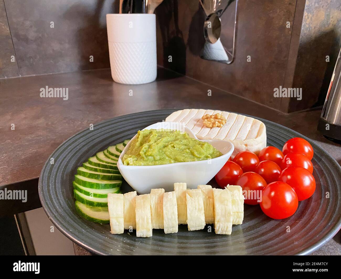 Photography from assorted colorful bread toppings and vegetables, which ...