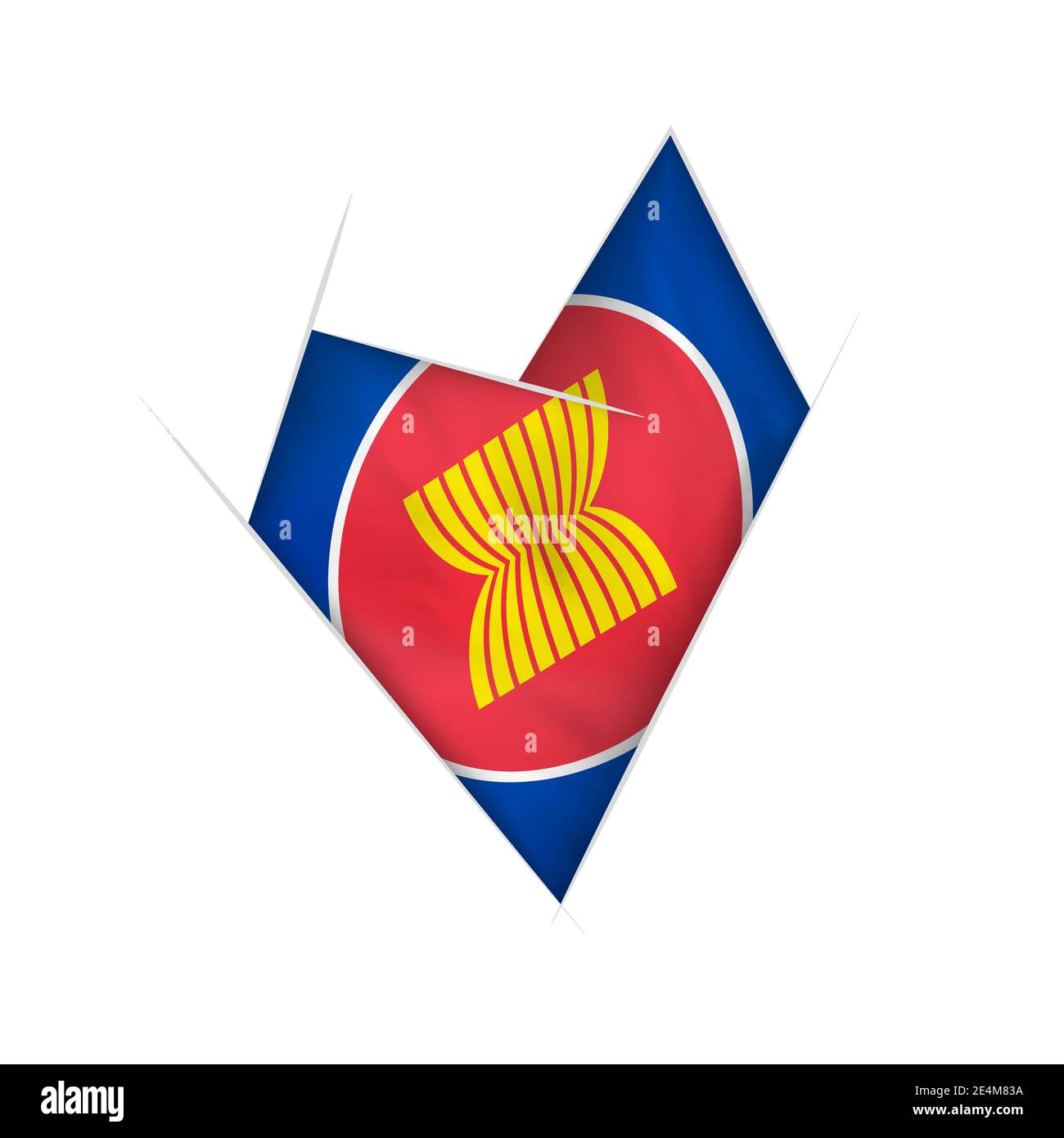 Sketched crooked heart with flag of ASEAN Stock Vector Image & Art - Alamy