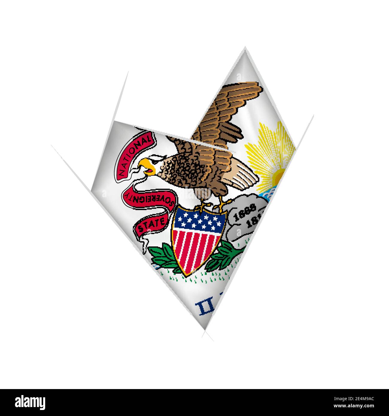 Illinois heart Stock Vector Images - Alamy