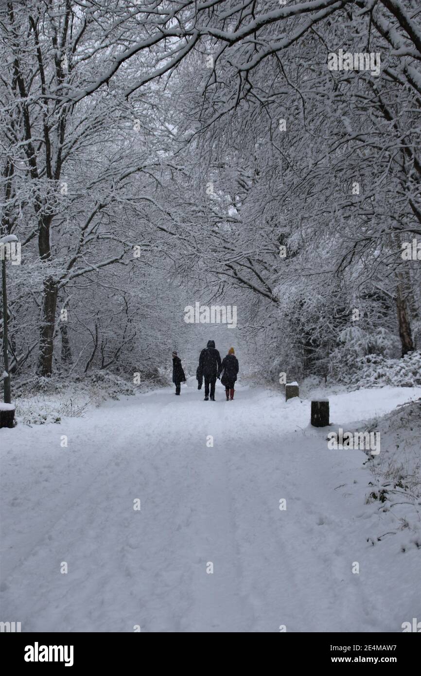 people in winter snow scenes Stock Photo - Alamy