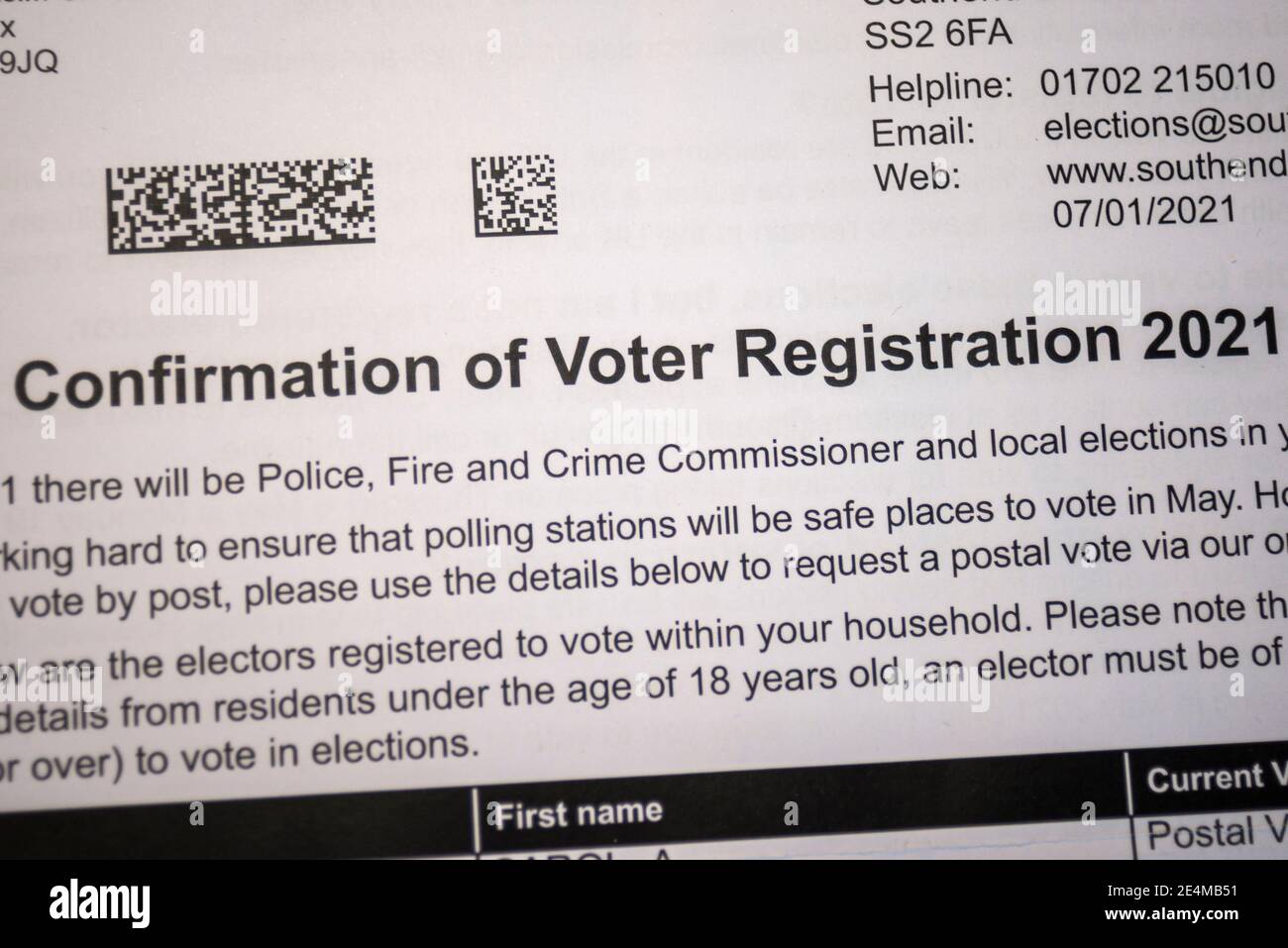 Voter sheet hi-res stock photography and images - Alamy