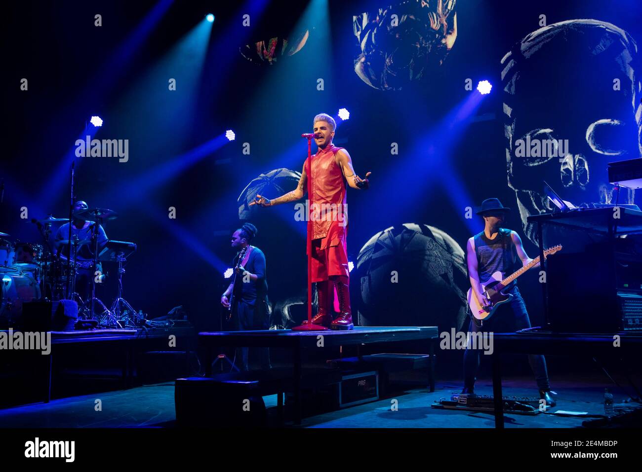 Adam Lambert performs live on stage at the Eventim Apollo, Hammersmith ...