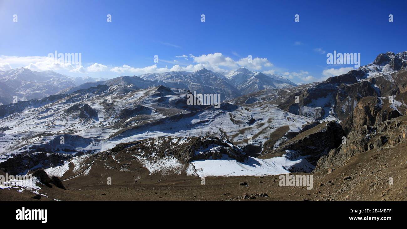 Azerbaijan. Guba region. Beautiful mountains of the Caucasian ridge ...