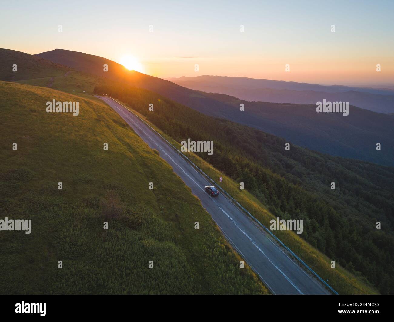 Beautiful drone view busy road hi-res stock photography and images - Alamy
