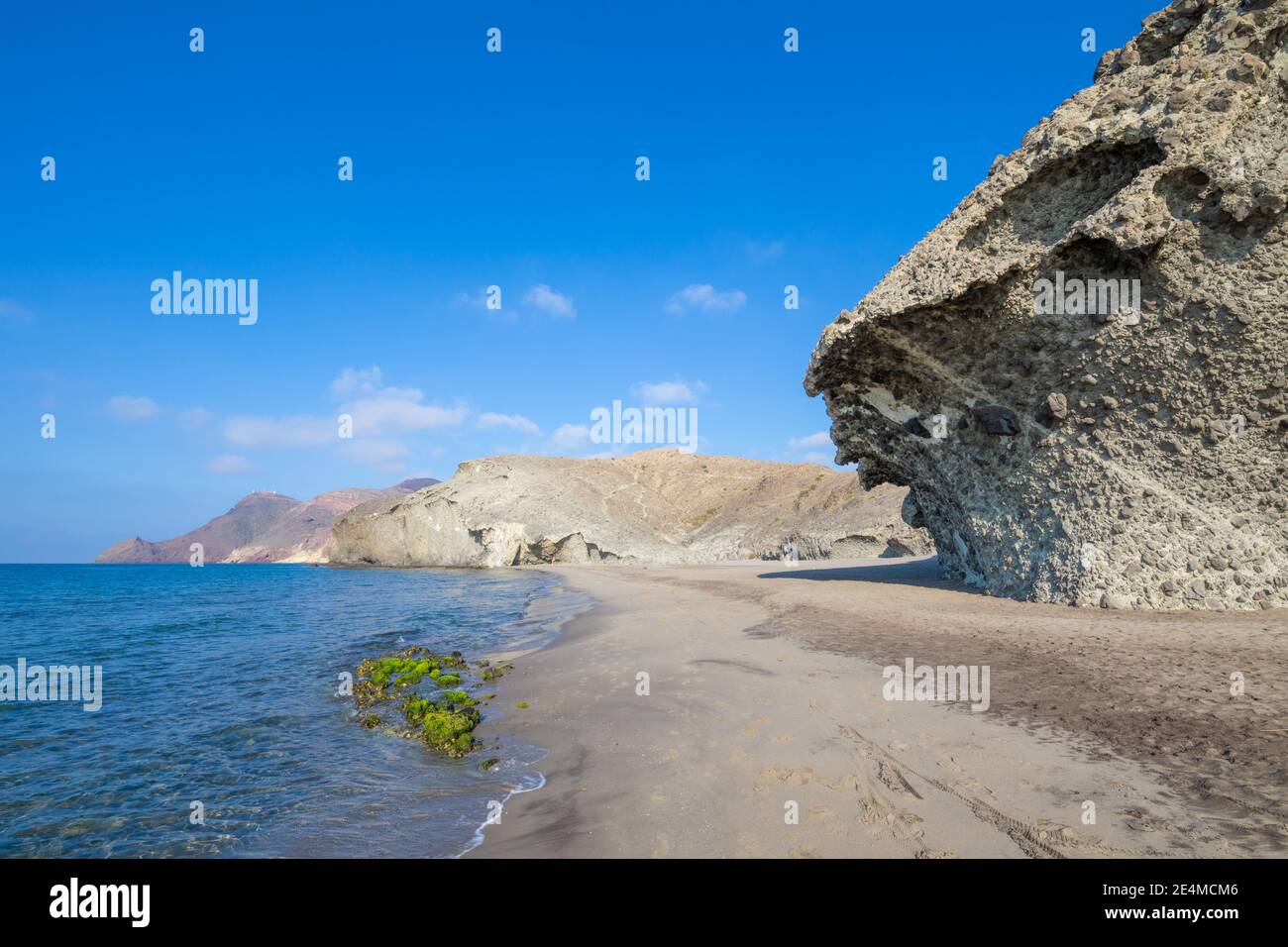 seaside of Monsul Beach, in Gata Cape Natural Park (Cabo de Gata in ...