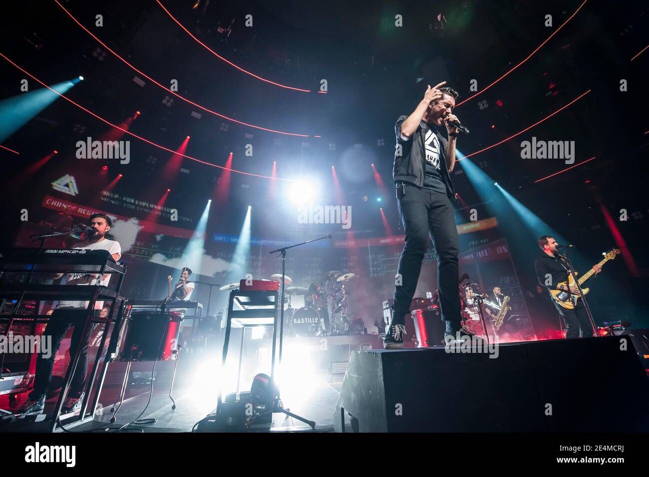 Bastille perform live on stage as part of the Apple Music Festival 2016 ...