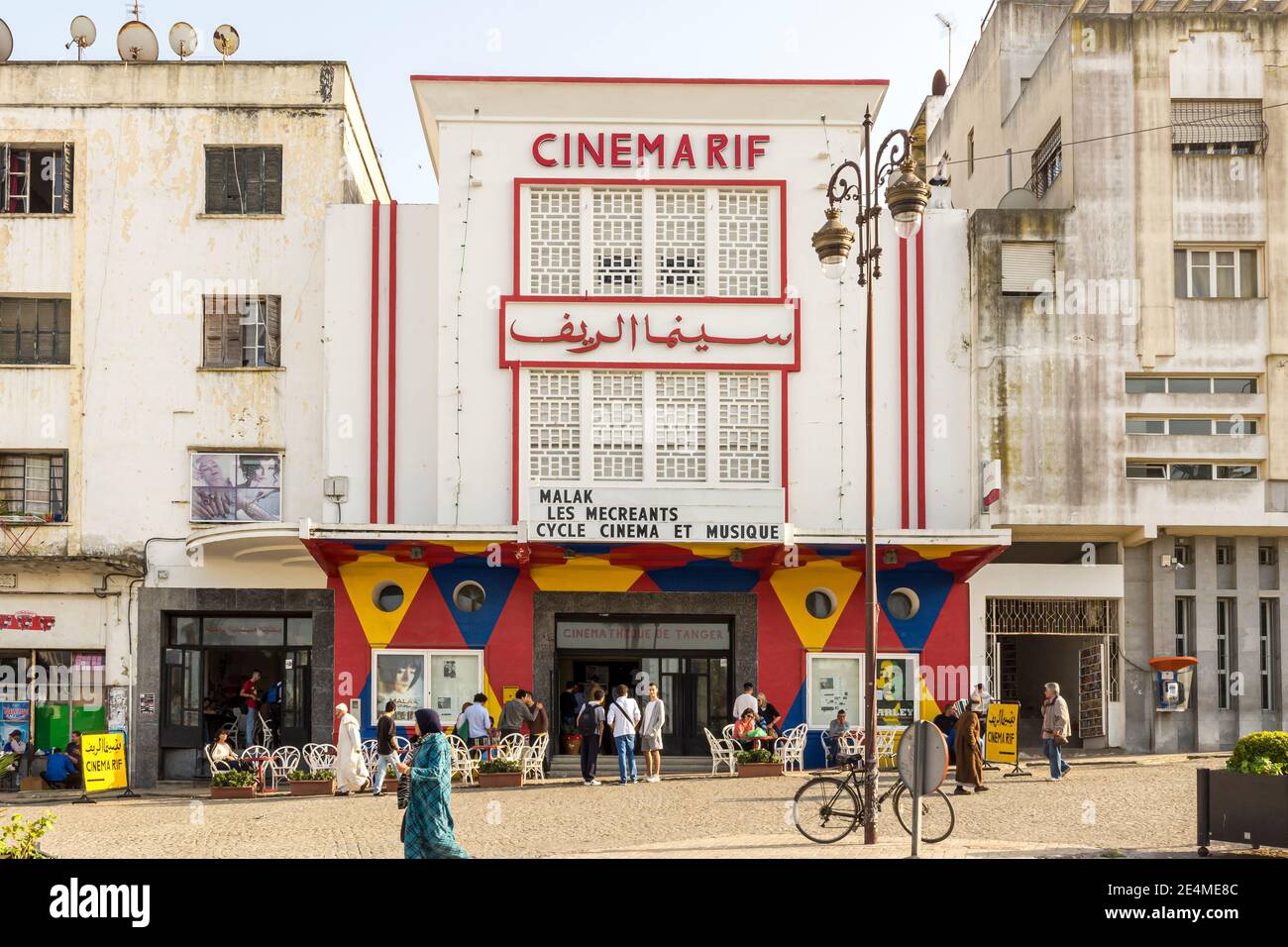 The art-house Cinema Rif at Grand Socco in Tangier, Morocco Stock Photo ...