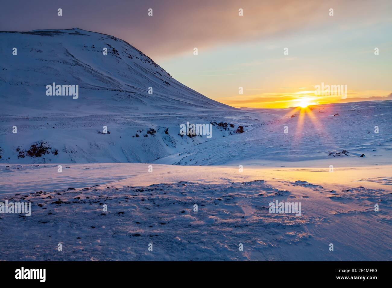 Sunrise above the Thorufoss waterfall taken on a Games of thrones ...