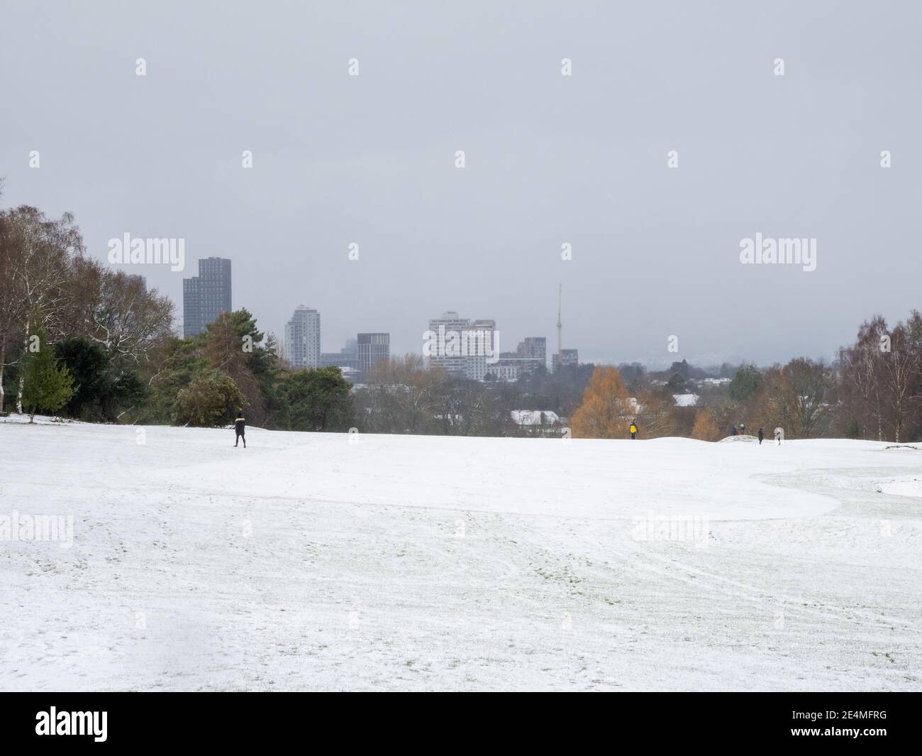 CROYDON, UK - 24 JUANARY 2020: A view of Croydon town centre in the ...