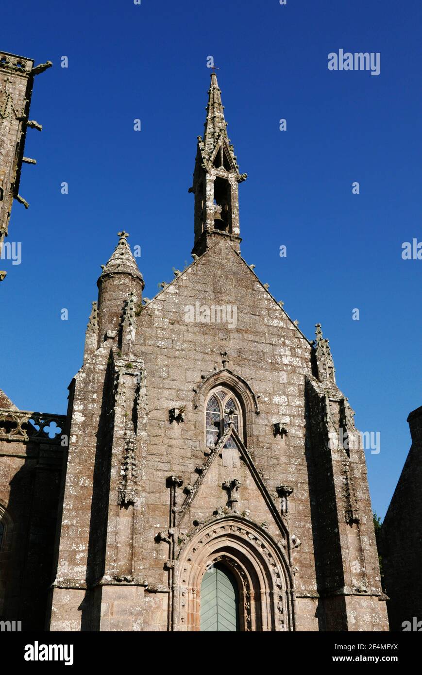 Locronan, Penity chapel in St Ronan church in old village, Finistere ...