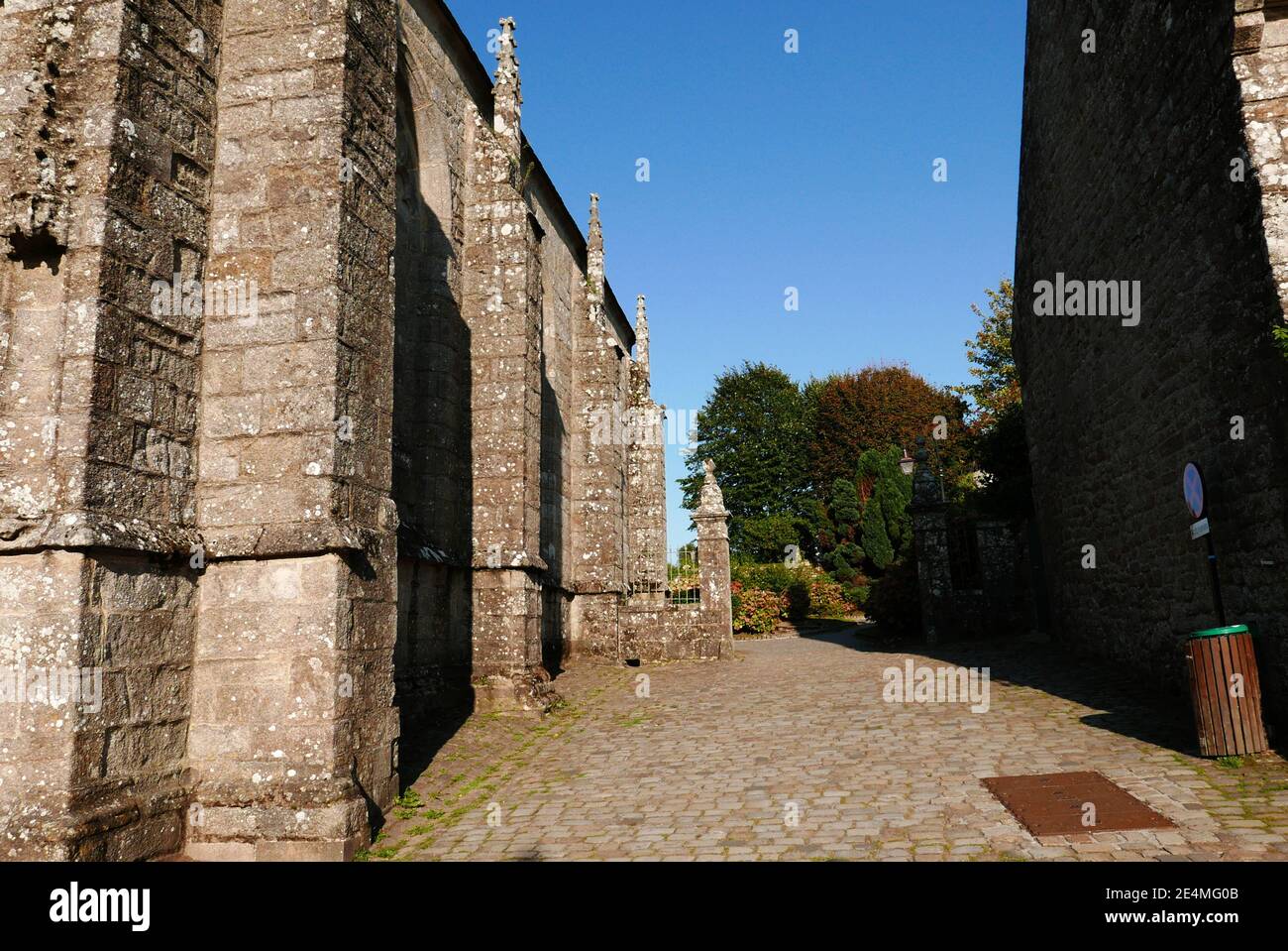 Locronan, Penity chapel in St Ronan church in old village, Finistere ...