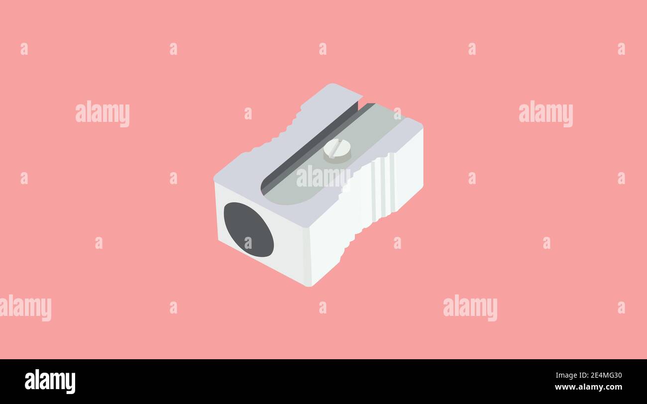 Vector Isolated Illustration of a Pencil Sharpener Stock Vector Image ...