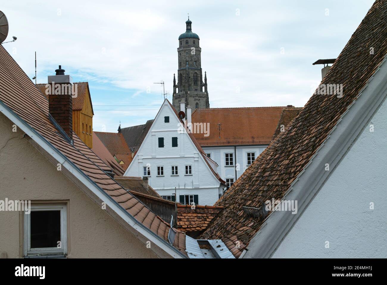 historic city of Noerdlingen Stock Photo - Alamy