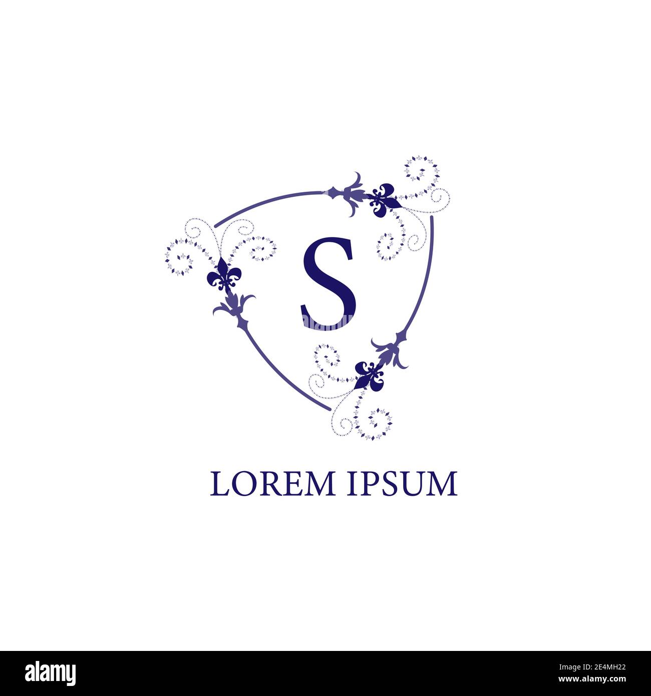 Letter S alphabet initial logo design template. Isolated on white ...