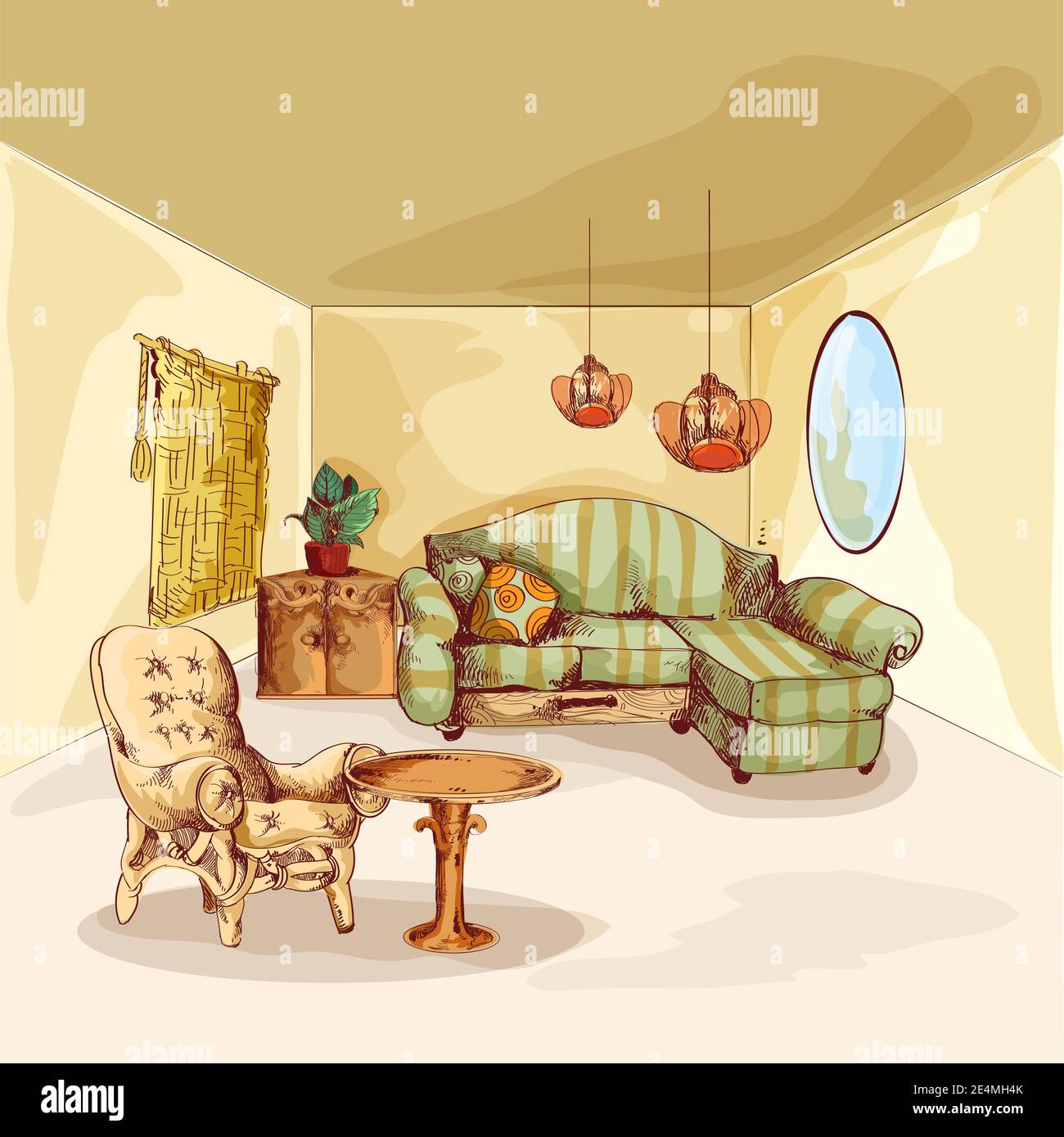 Free Living Room Clipart Vector