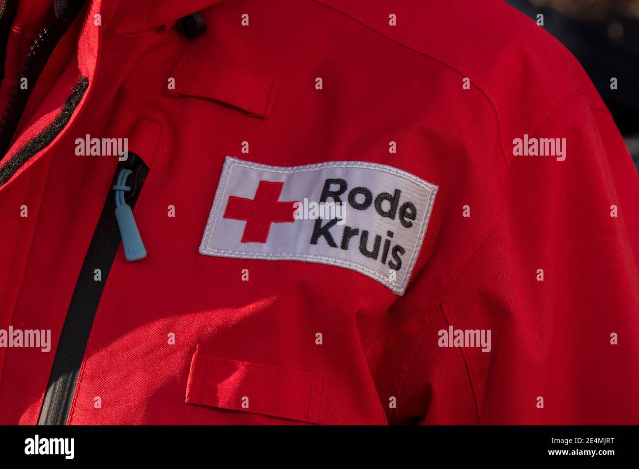 Red Cross Logo On A Jacket At Amsterdam The Netherlands 18-1-2020 Stock ...